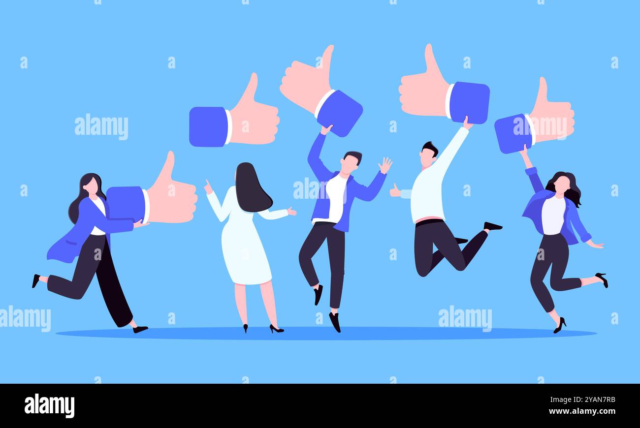 Customer feedback, employee or client satisfaction rating review with ...