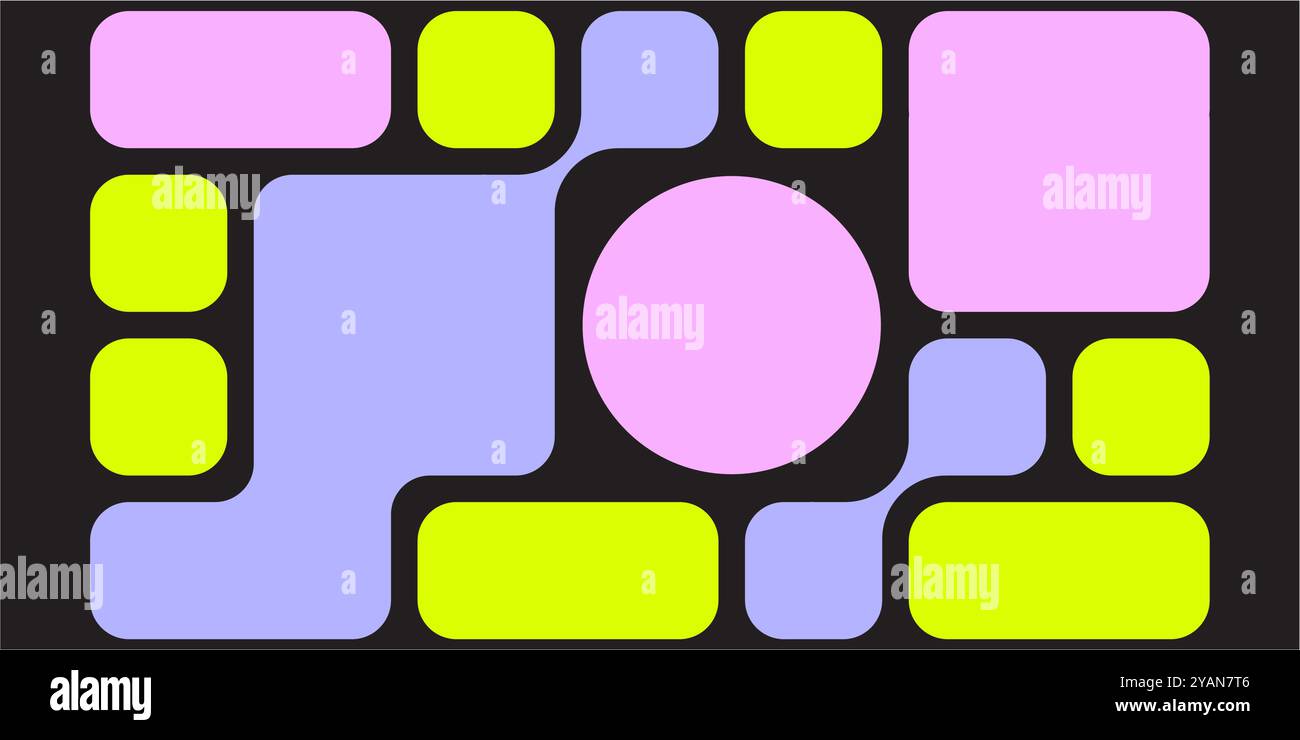 Y2K Trendy Geometry Futuristic shapes. Naive Design elements, Simple bento design. Label pack ...