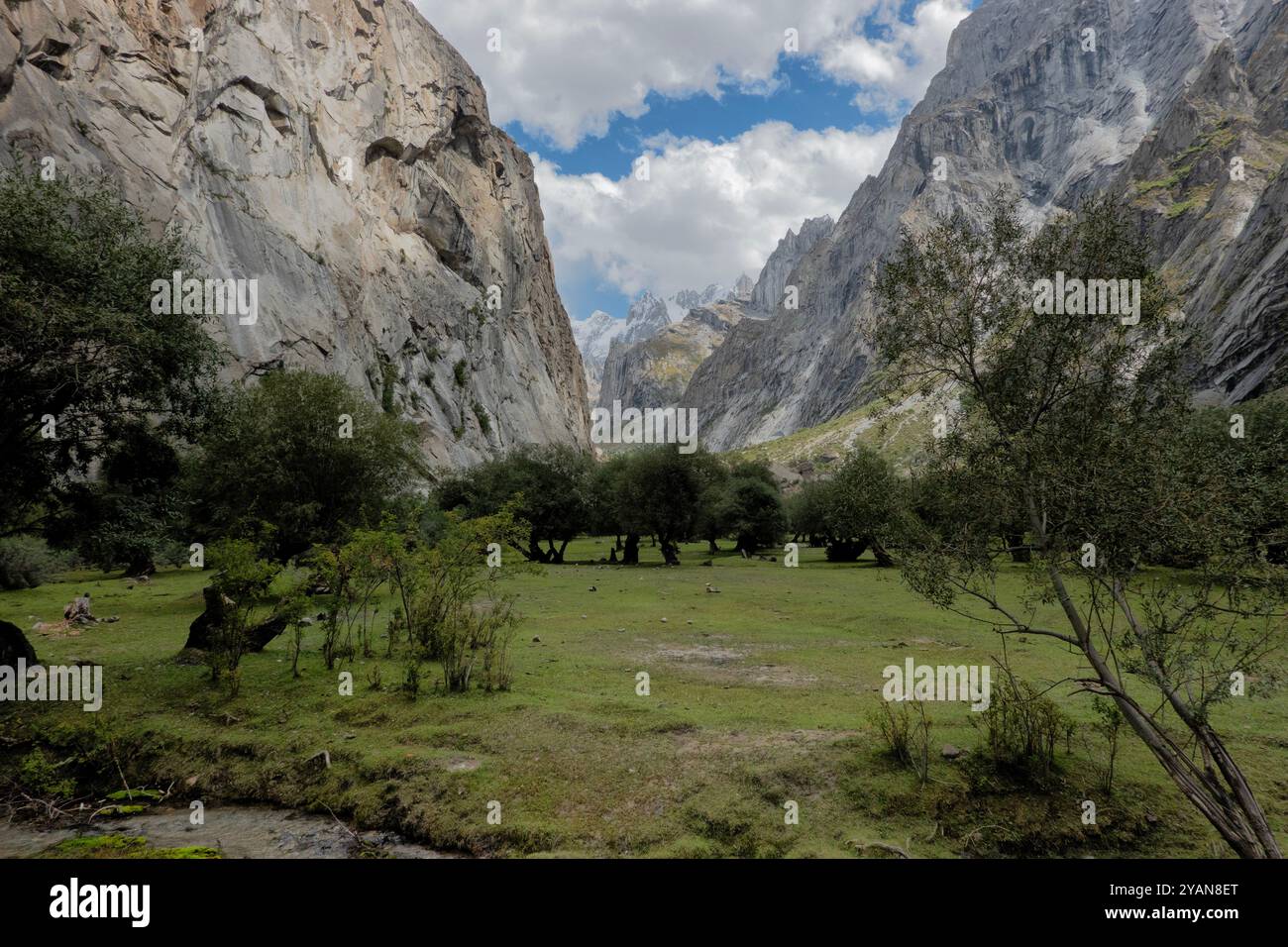 Trekking through the Mingulo Broq meadows, Nangma Valley (Yosemite of ...