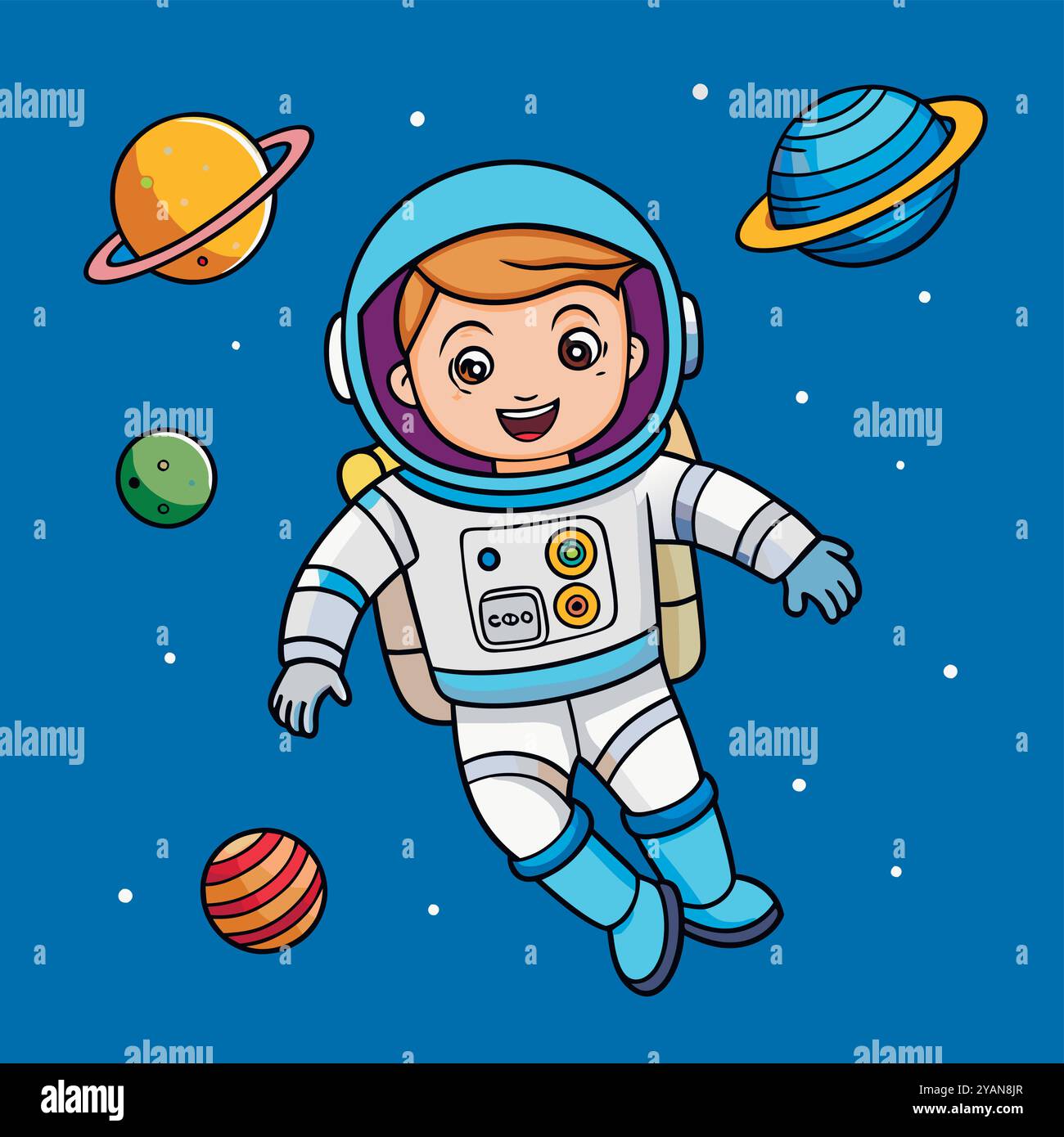 Astronaut Exploring Outer Space Cosmonaut In Spacesuit Performing Extravehicular Activity Or