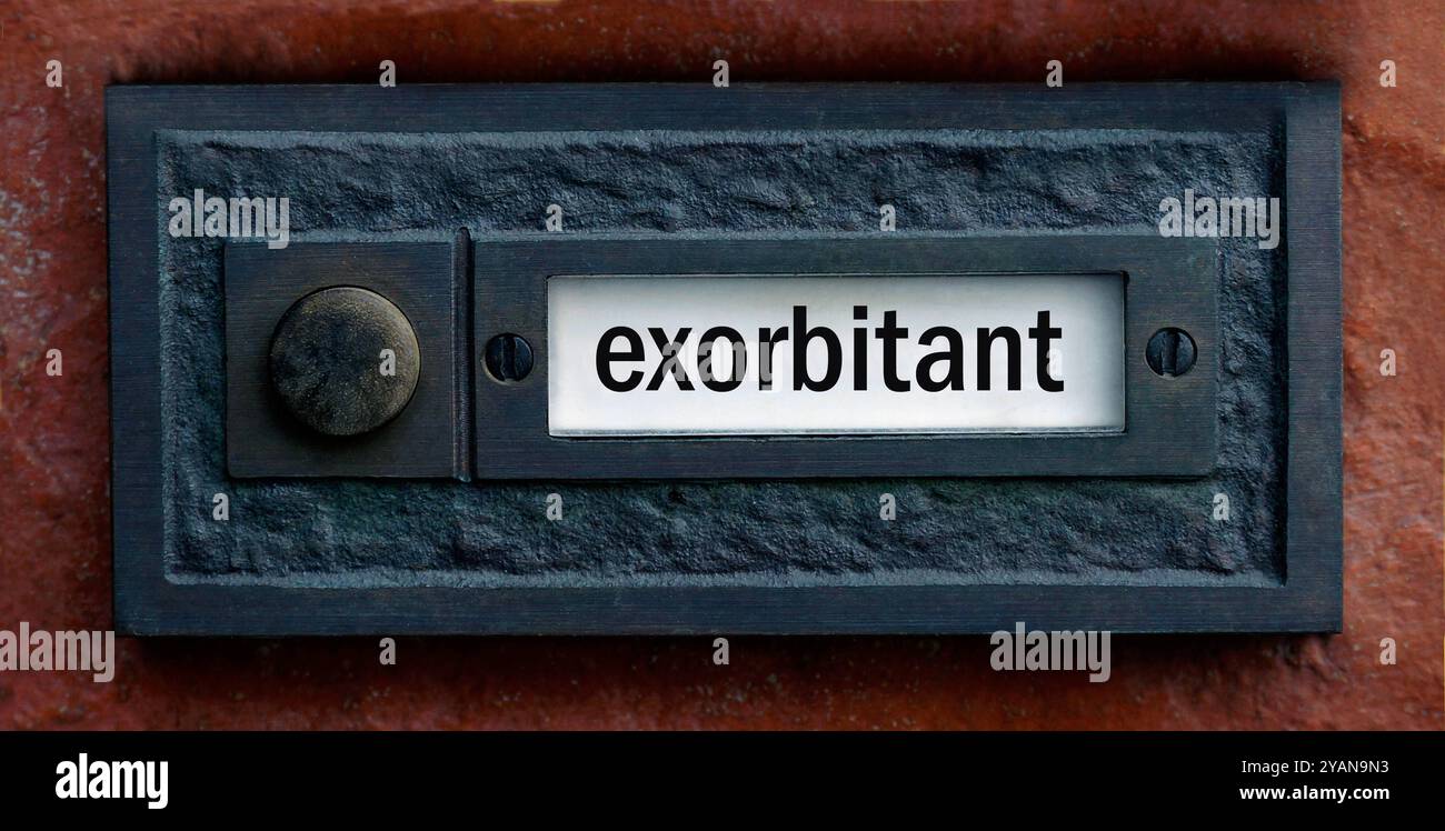 Klingelschild mit Schriftzug exorbitant Klingelschild mit Schriftzug ...