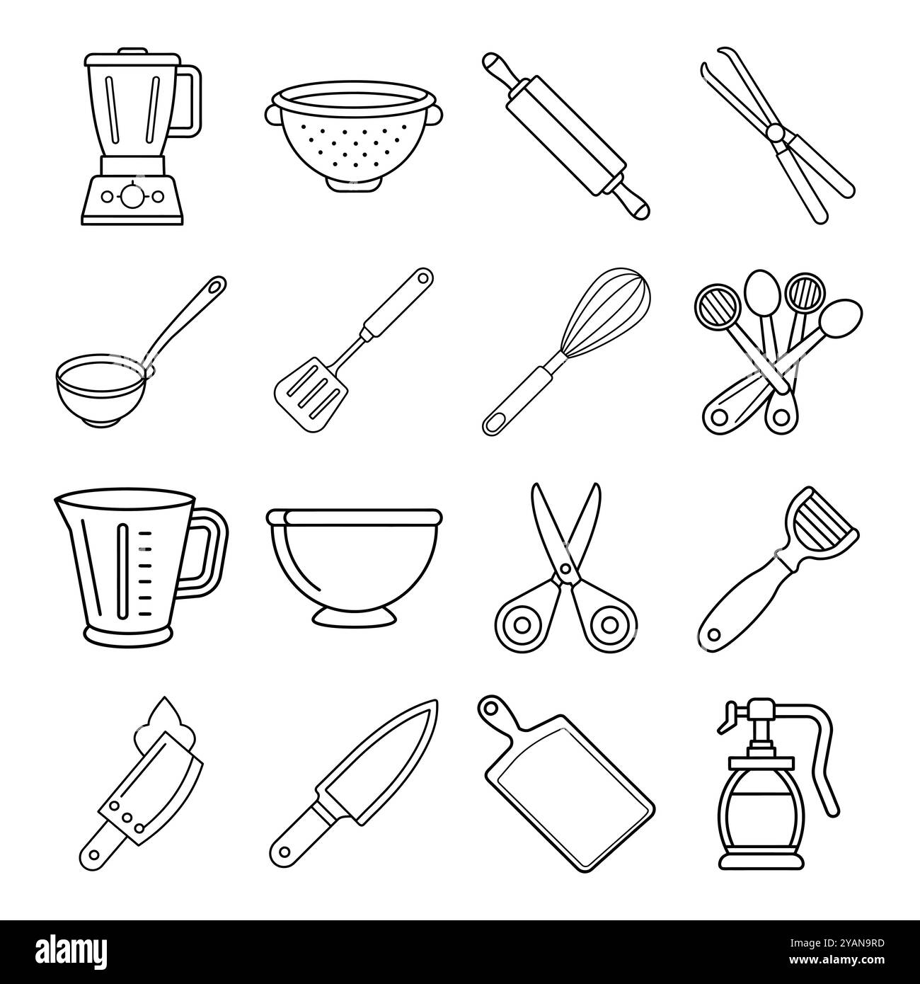 Kitchen tool icon vector outline illustration Stock Vector Image & Art ...