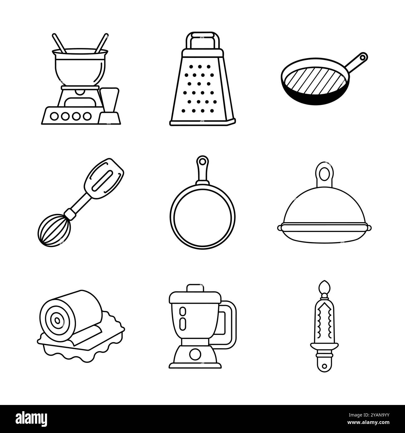 Microwave oven illustration Black and White Stock Photos & Images - Alamy