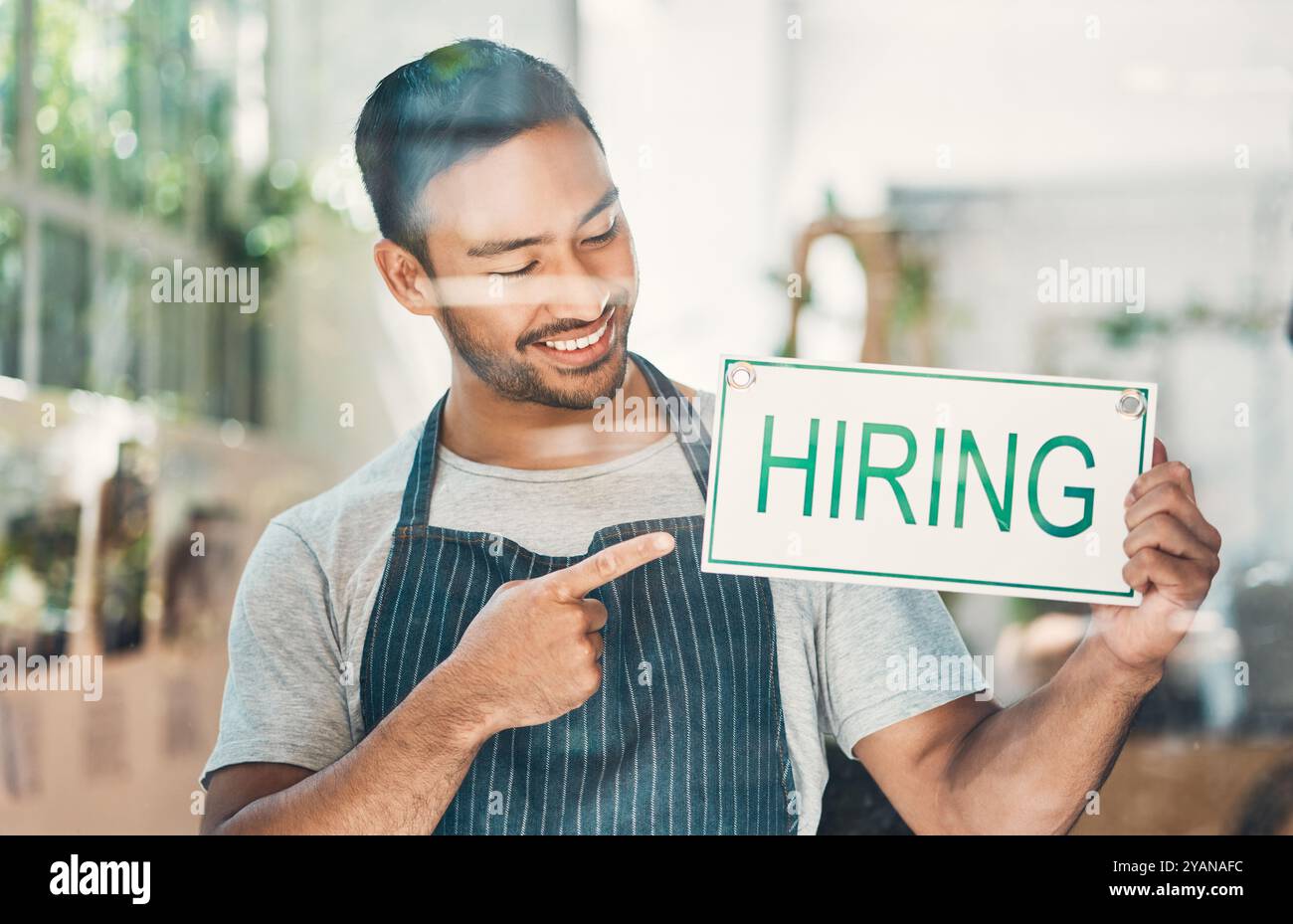 Window poster staff hi-res stock photography and images - Alamy