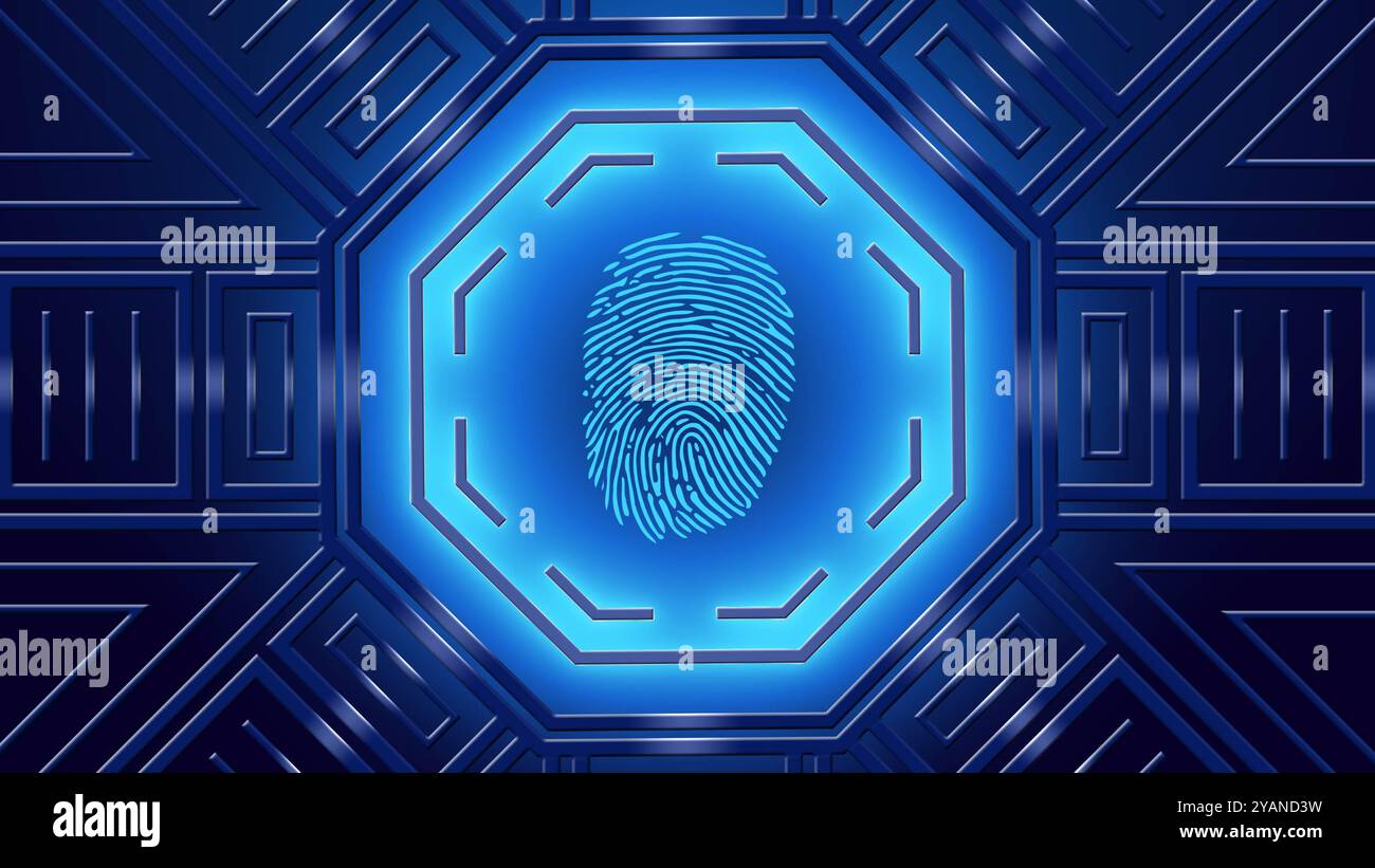 Modern futuristic background with glowing neon blue lights and ...