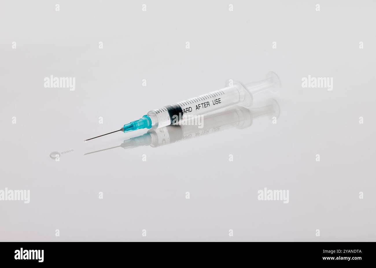 Needle, syringe and injection for vaccine, medication and illness or ...