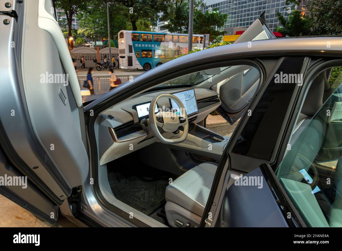 Chinese electric car maker Dongfeng, Hong Kong, China Stock Photo - Alamy