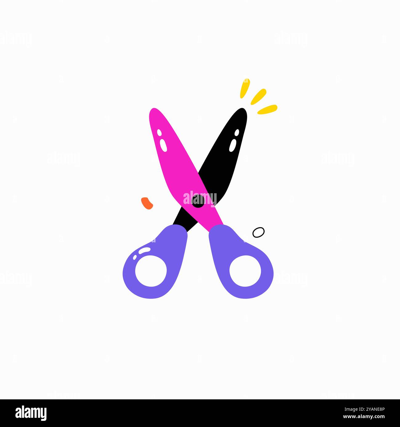Scissors in flat vector illustration symbolizing creativity, crafting ...