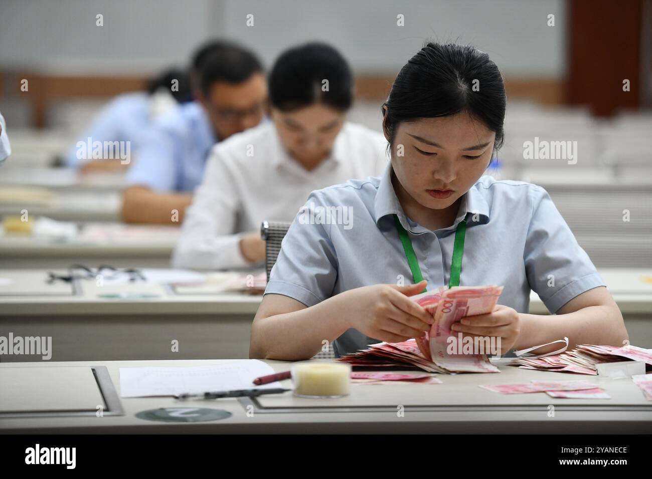 FUYANG, CHINA - OCTOBER 15, 2024 - A contestant competes to identify ...