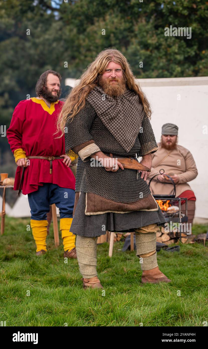 Anglo Saxons before the 1066 Battle of Hastings, East Sussex, UK Stock ...