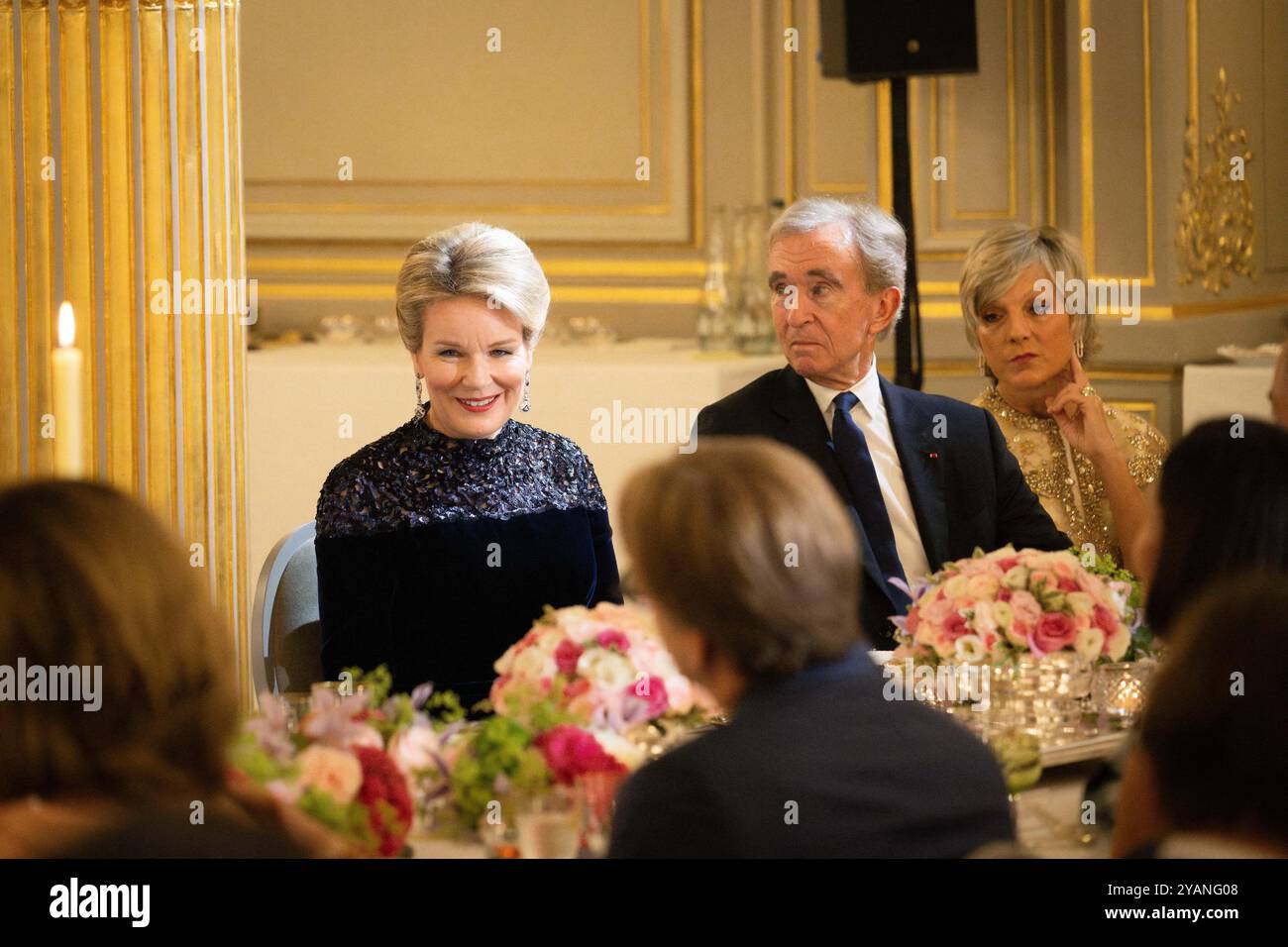 Paris, France. 14th Oct, 2024. Queen Mathilde of Belgium, Head of LVMH ...