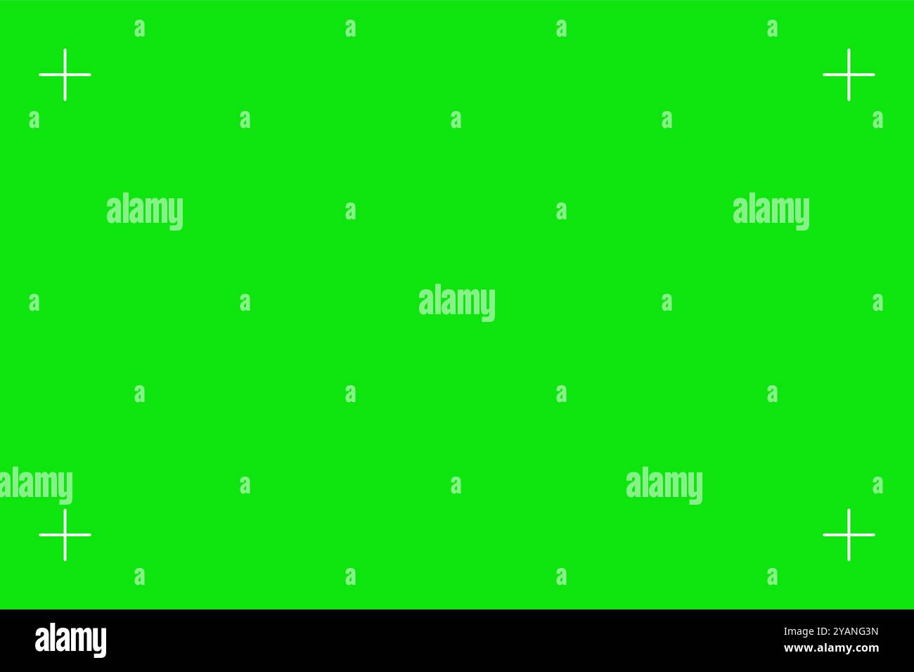 Green screen chroma key background, viewfinder camera frame, video film ...