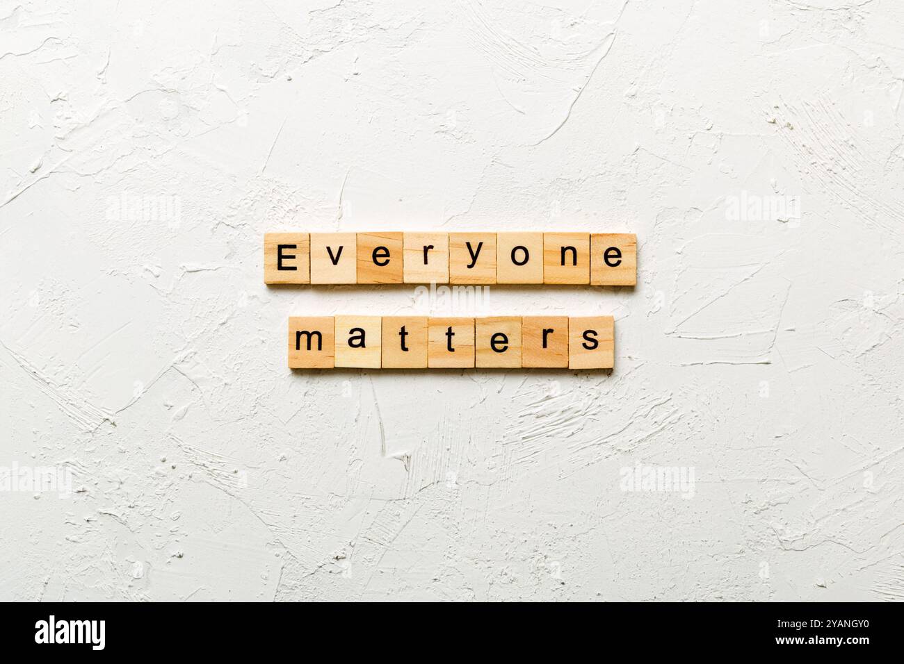 Everyone matters word written on wood block. Ever yone matterstext on ...