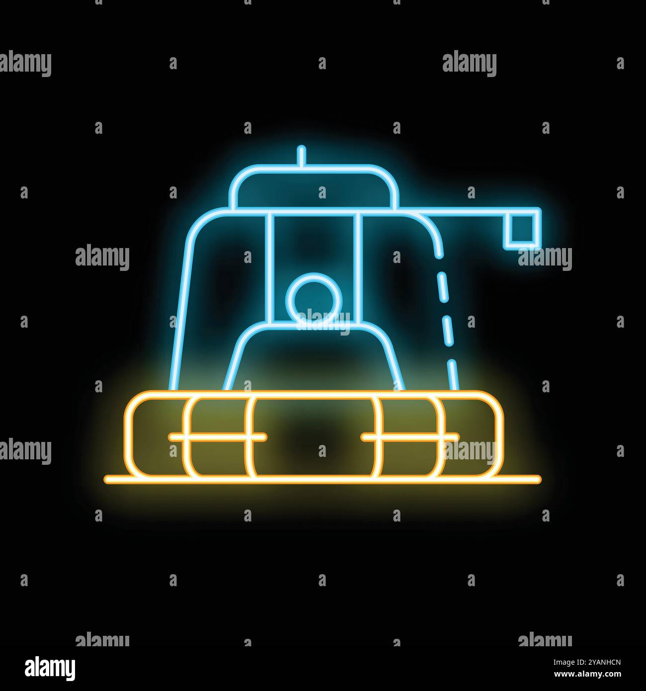 Neon sign depicting someone riding a drop tower style amusement park ... Neon sign depicting someone riding a drop tower style amusement park ...