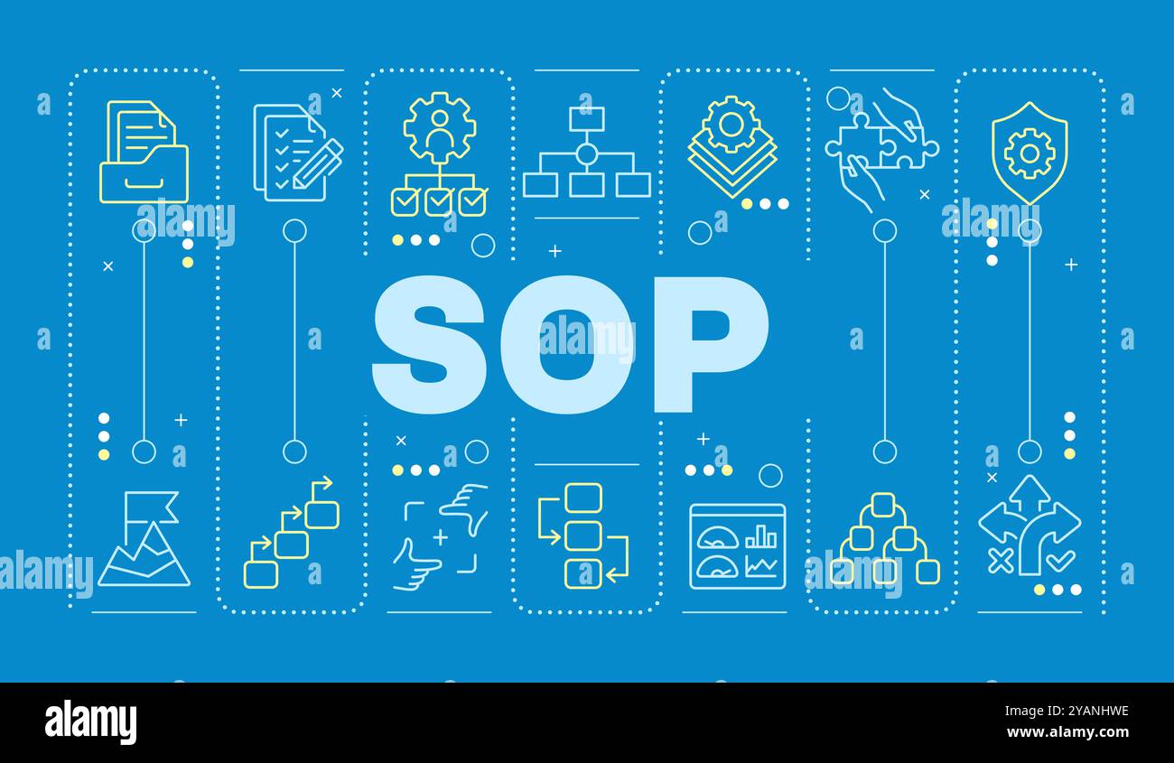 SOP blue word concept Stock Vector Image & Art - Alamy