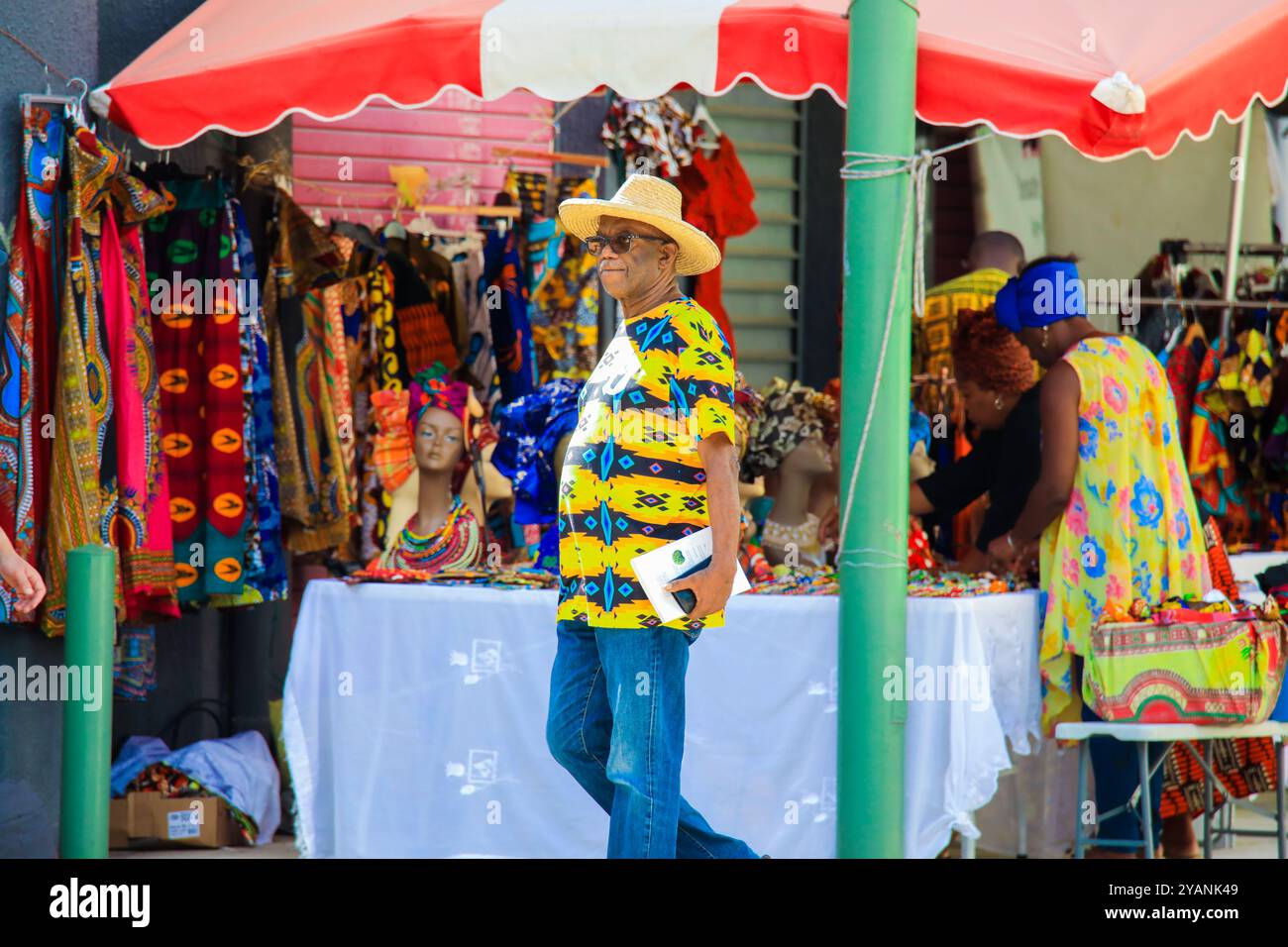 Local Men with Authentic appearance on the Pointe-a-Pitre street ...