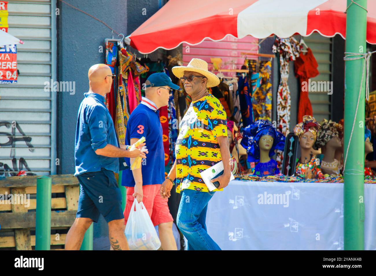 Local Men with Authentic appearance on the Pointe-a-Pitre street ...