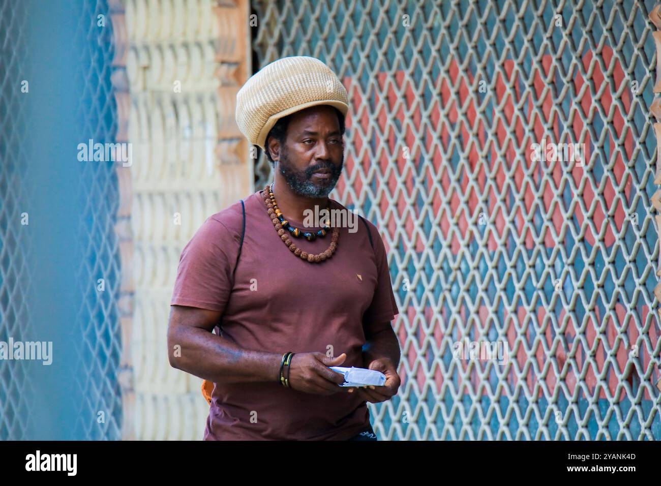 Local Men with Authentic appearance on the Pointe-a-Pitre street ...