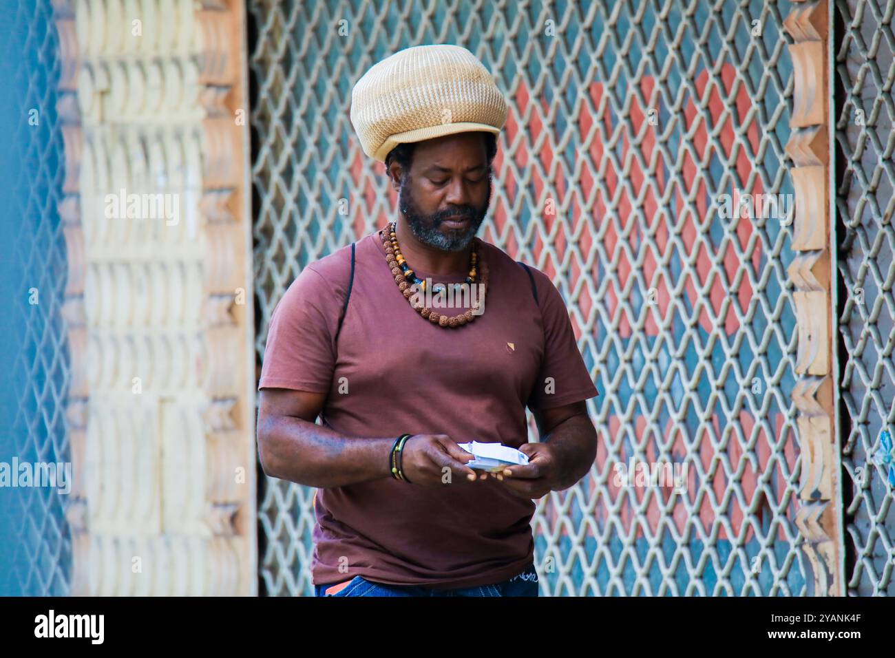 Local Men with Authentic appearance on the Pointe-a-Pitre street ...