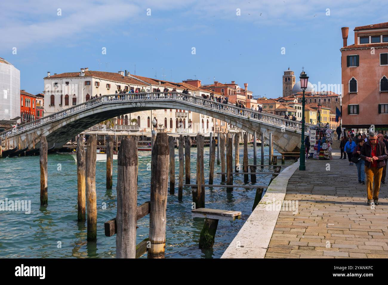 Venice, Italy - March 20, 2024 - Ponte degli Scalzi bridge across the ...
