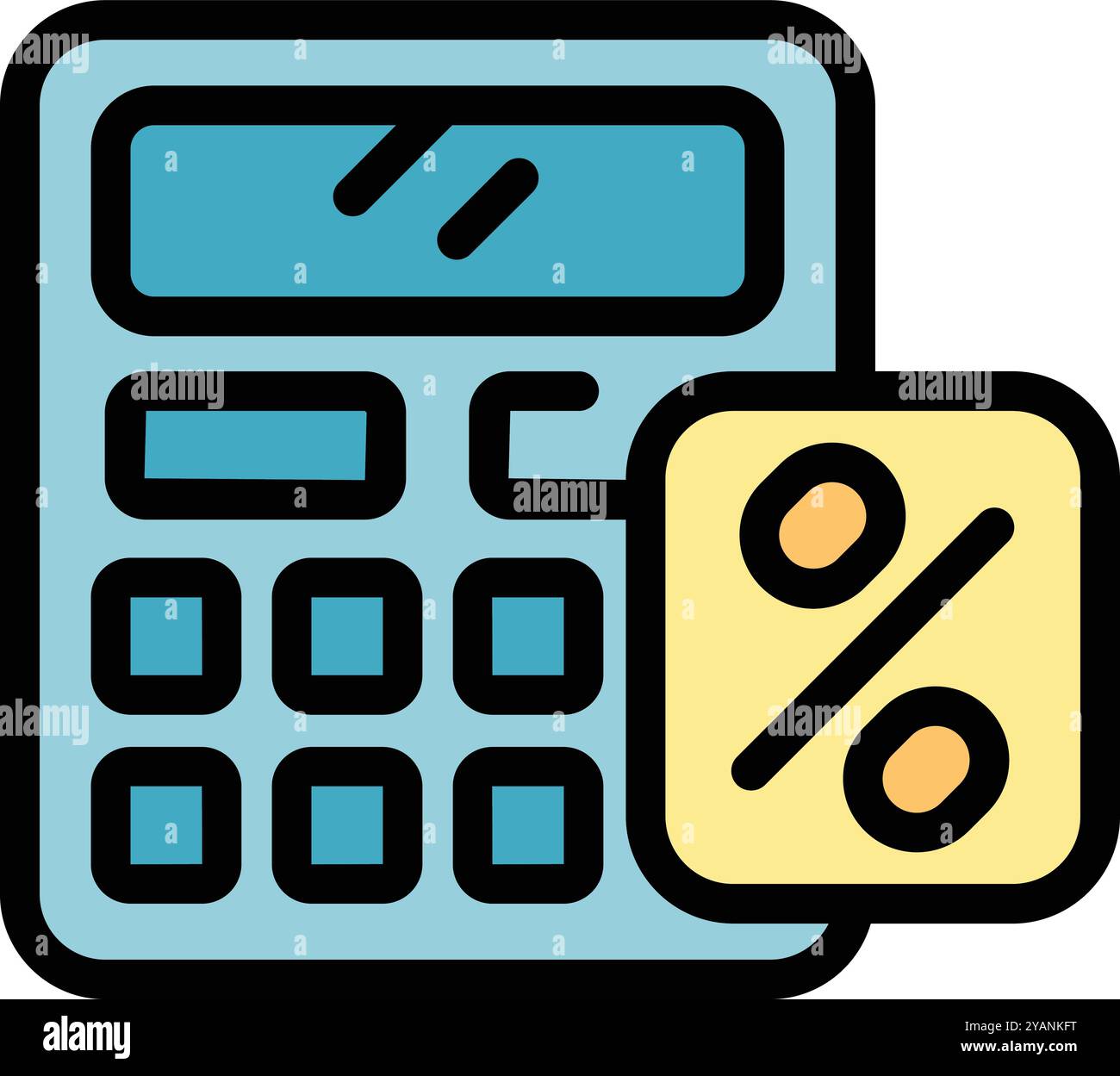 Calculator is showing percentage sign for calculating interest rate ...