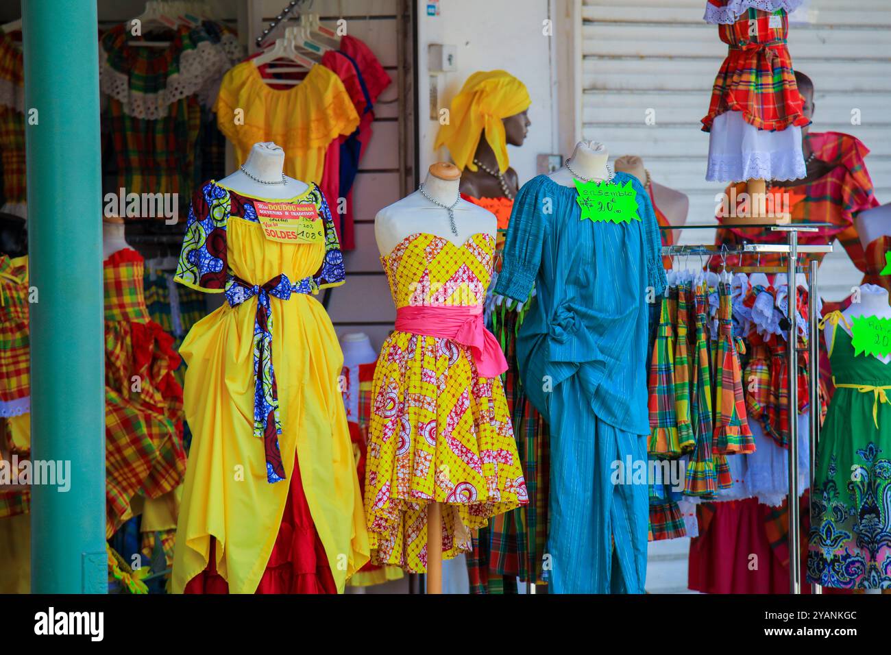 Colorful Traditional and Authentic Dresses on the local Market ...