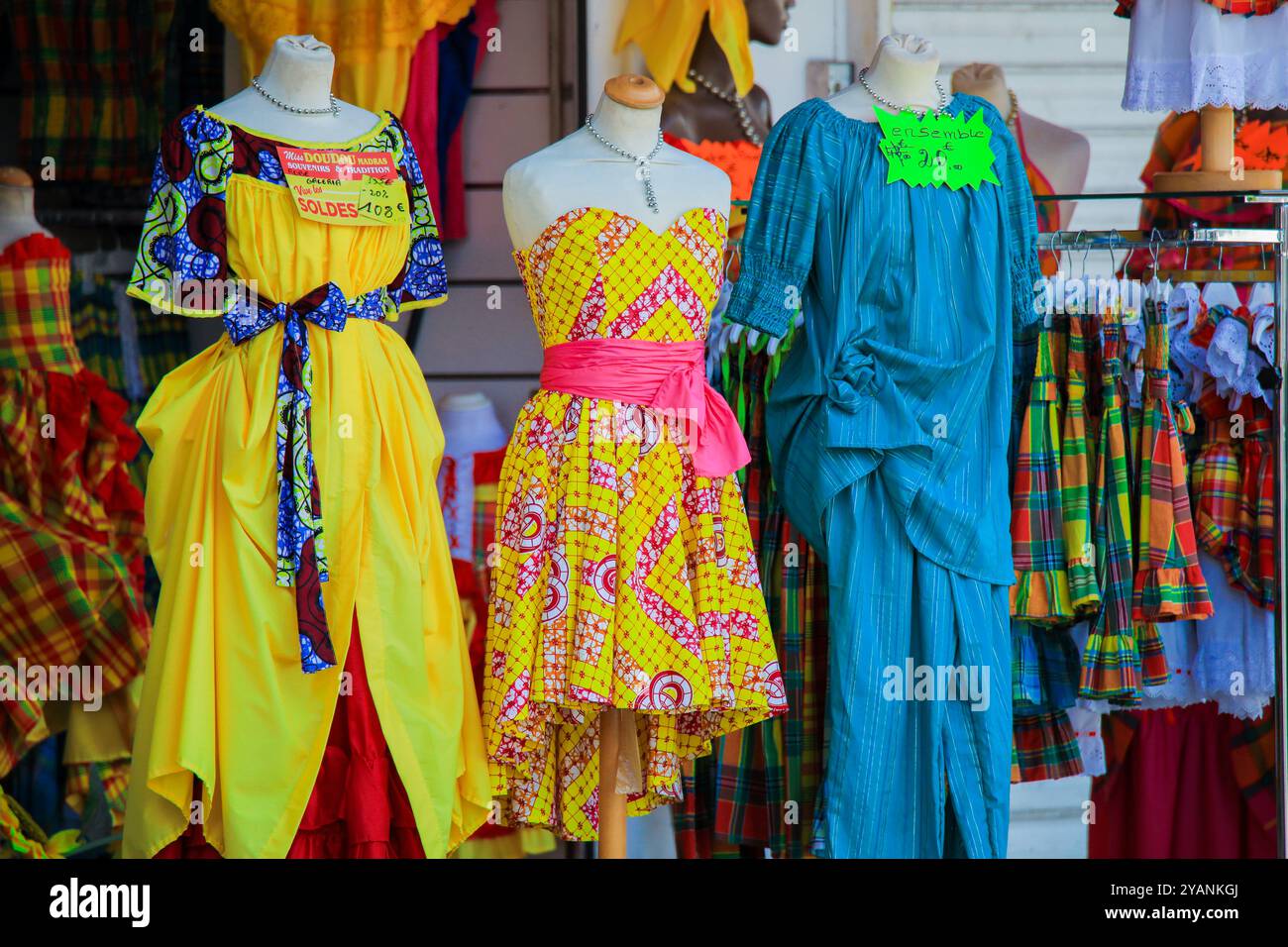 Colorful Traditional and Authentic Dresses on the local Market ...