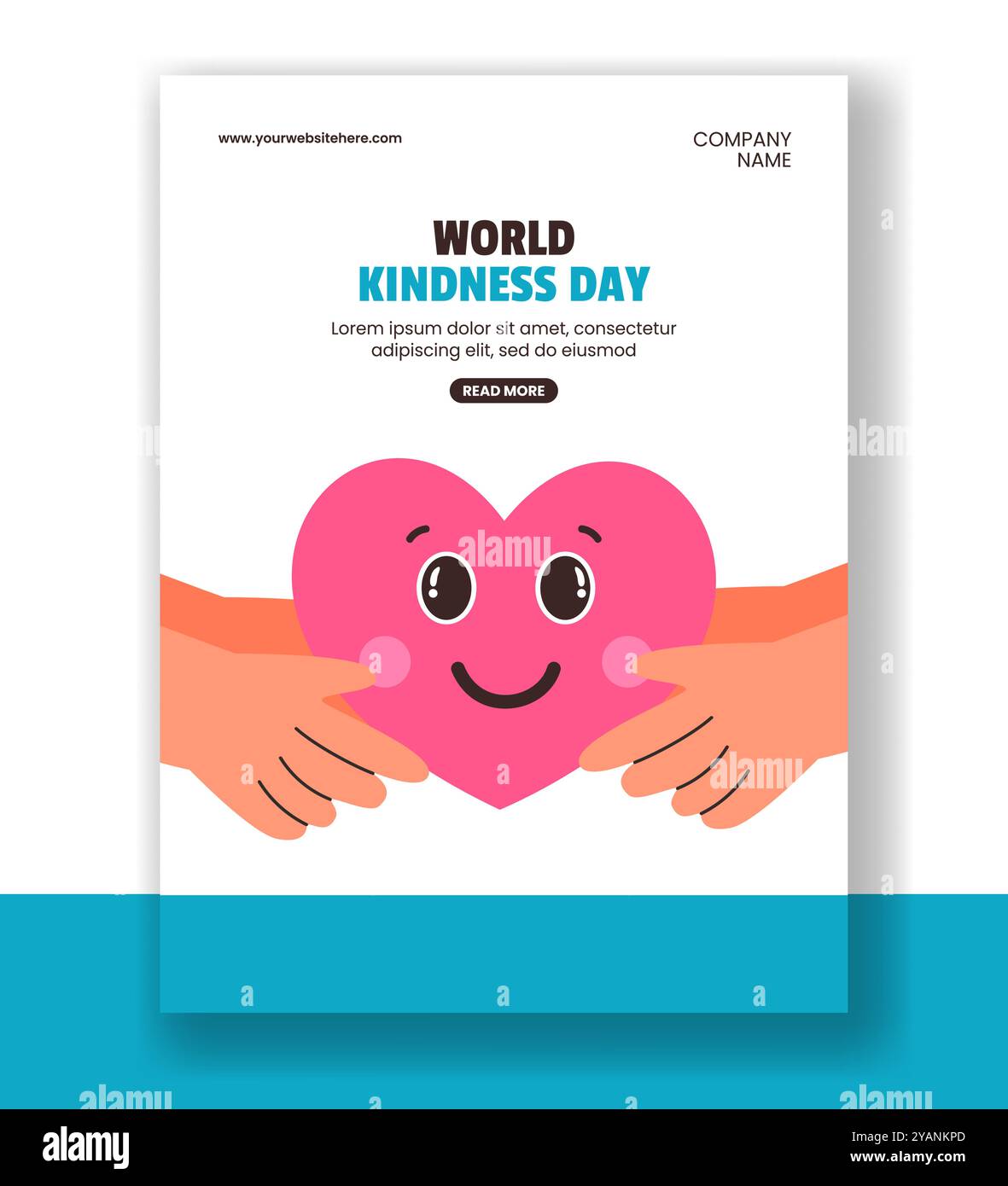 Illustration of World Kindness Day for Vertical Poster in Flat Style ...