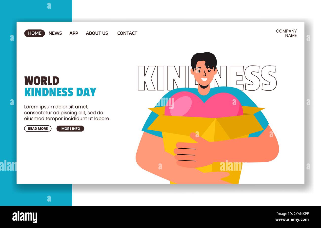 Social Media Landing Page Templates Celebrating World Kindness Day in ...