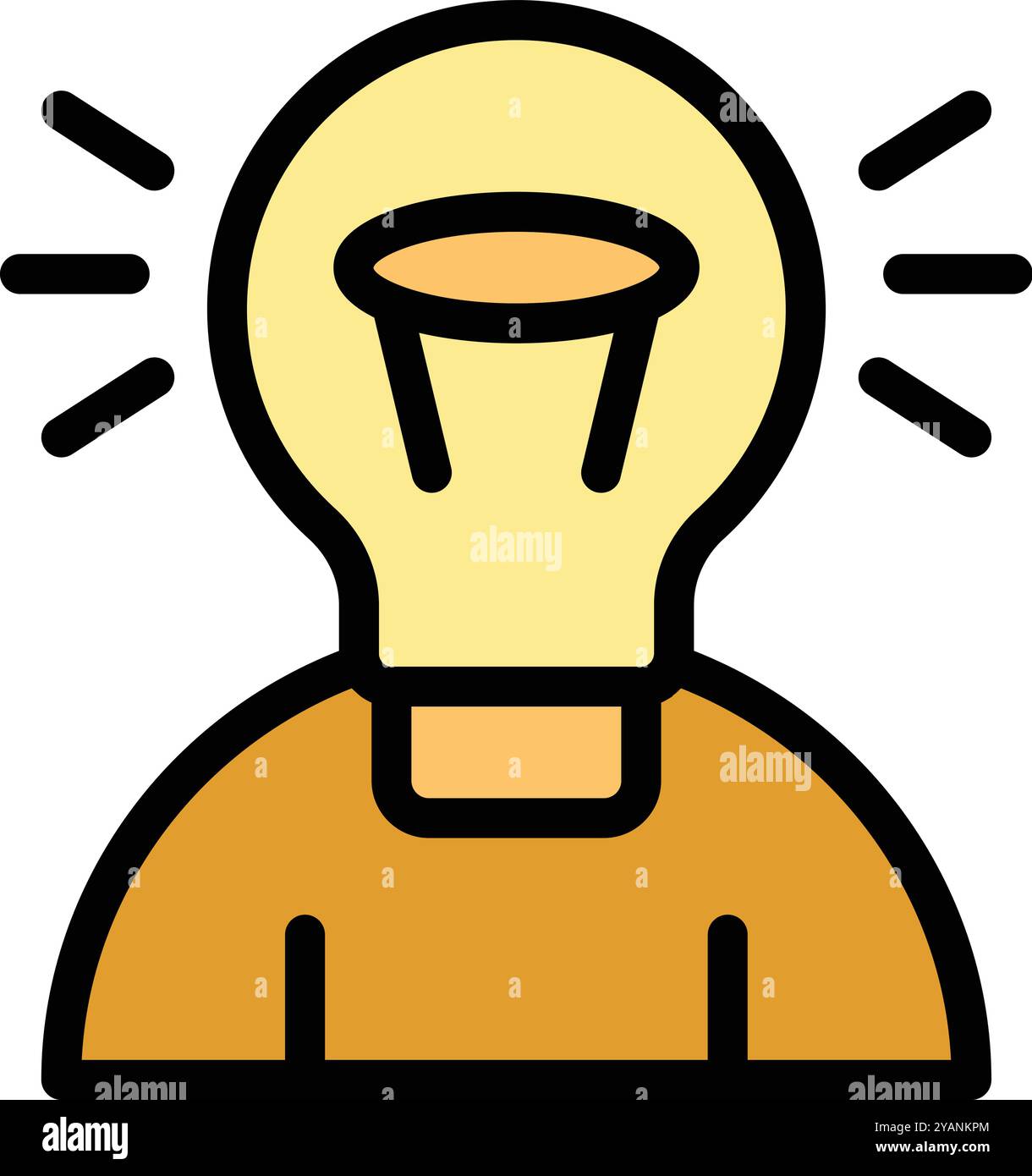 Shining light bulb over Cut Out Stock Images & Pictures - Alamy