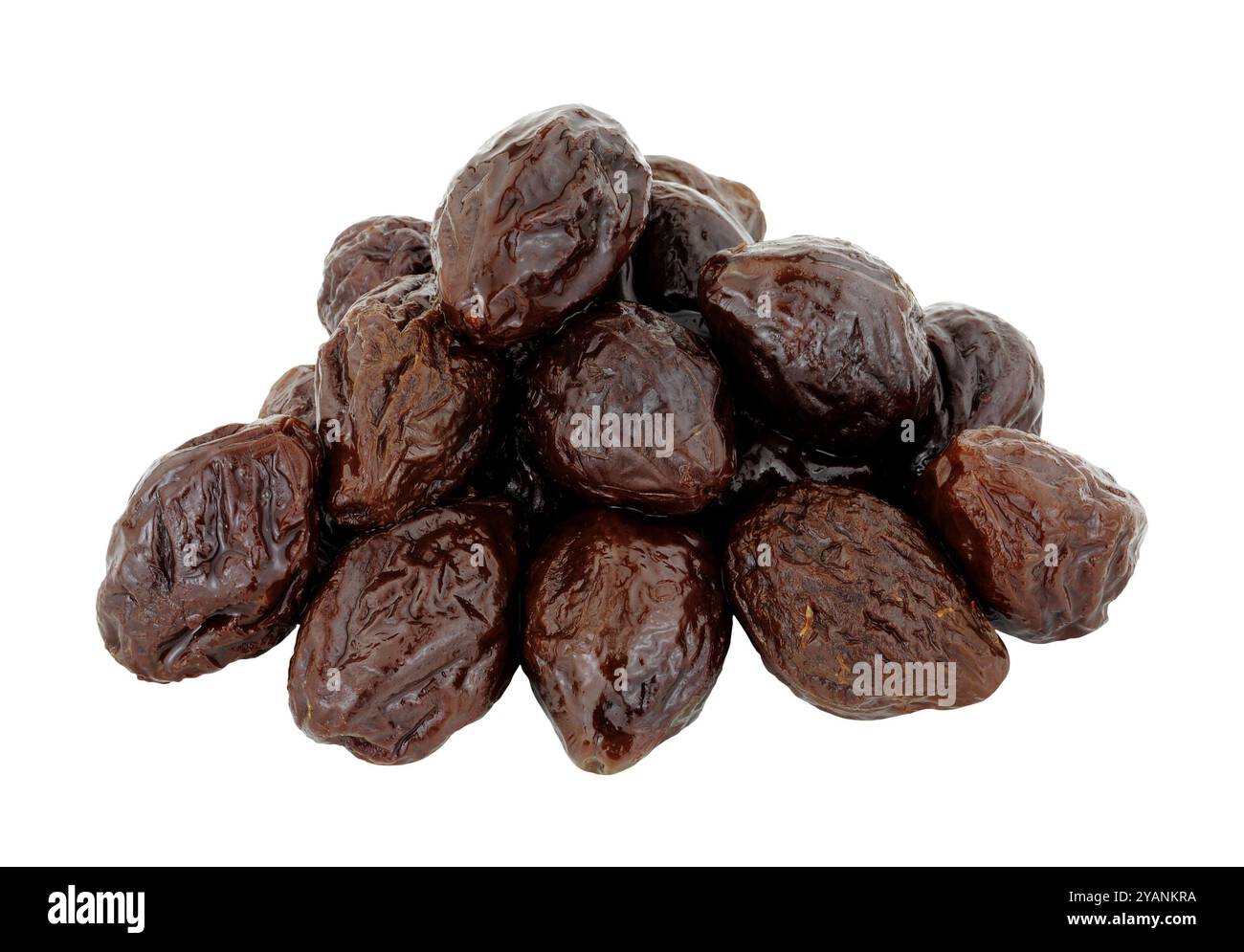 Group of prunes made from dried plumb fruits high fibre healthy food ...