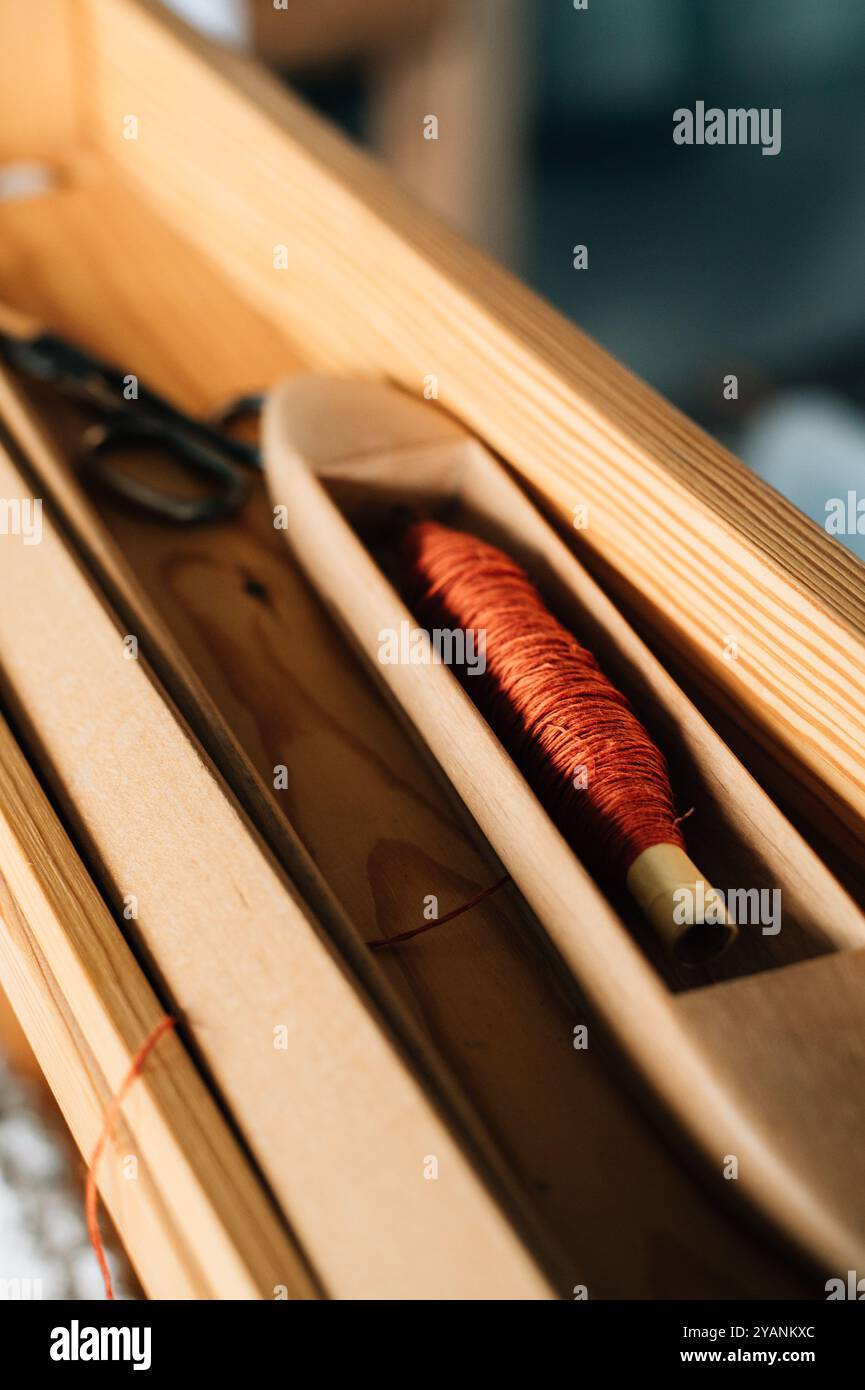 Antique wooden shuttle hi-res stock photography and images - Alamy