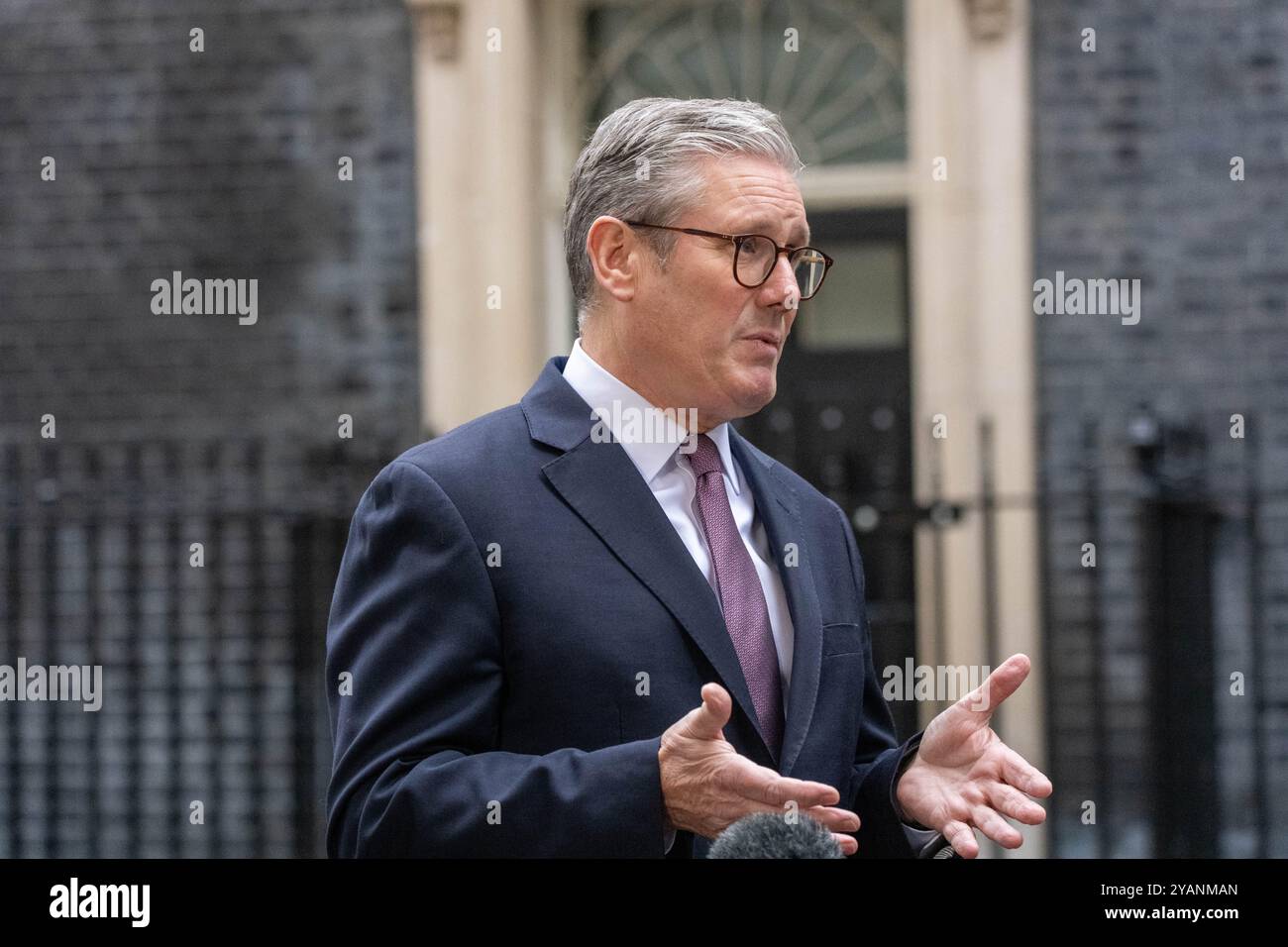 London UK Kier Starmer, Prime Minister, undertakes a TV interview ...