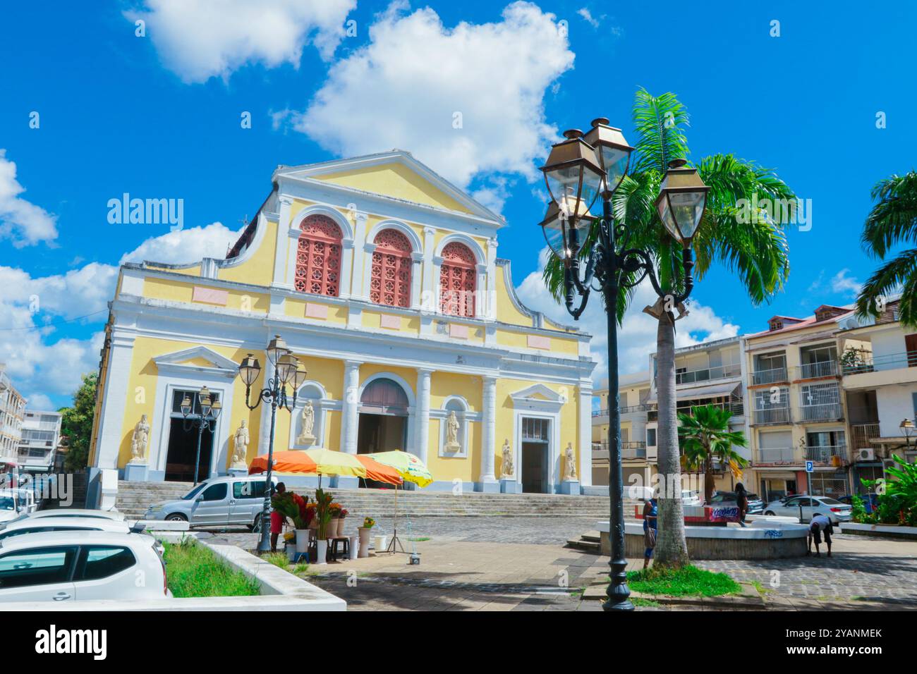 Colonial Yellow Building of the St Peter and Paul Cathedral under the ...