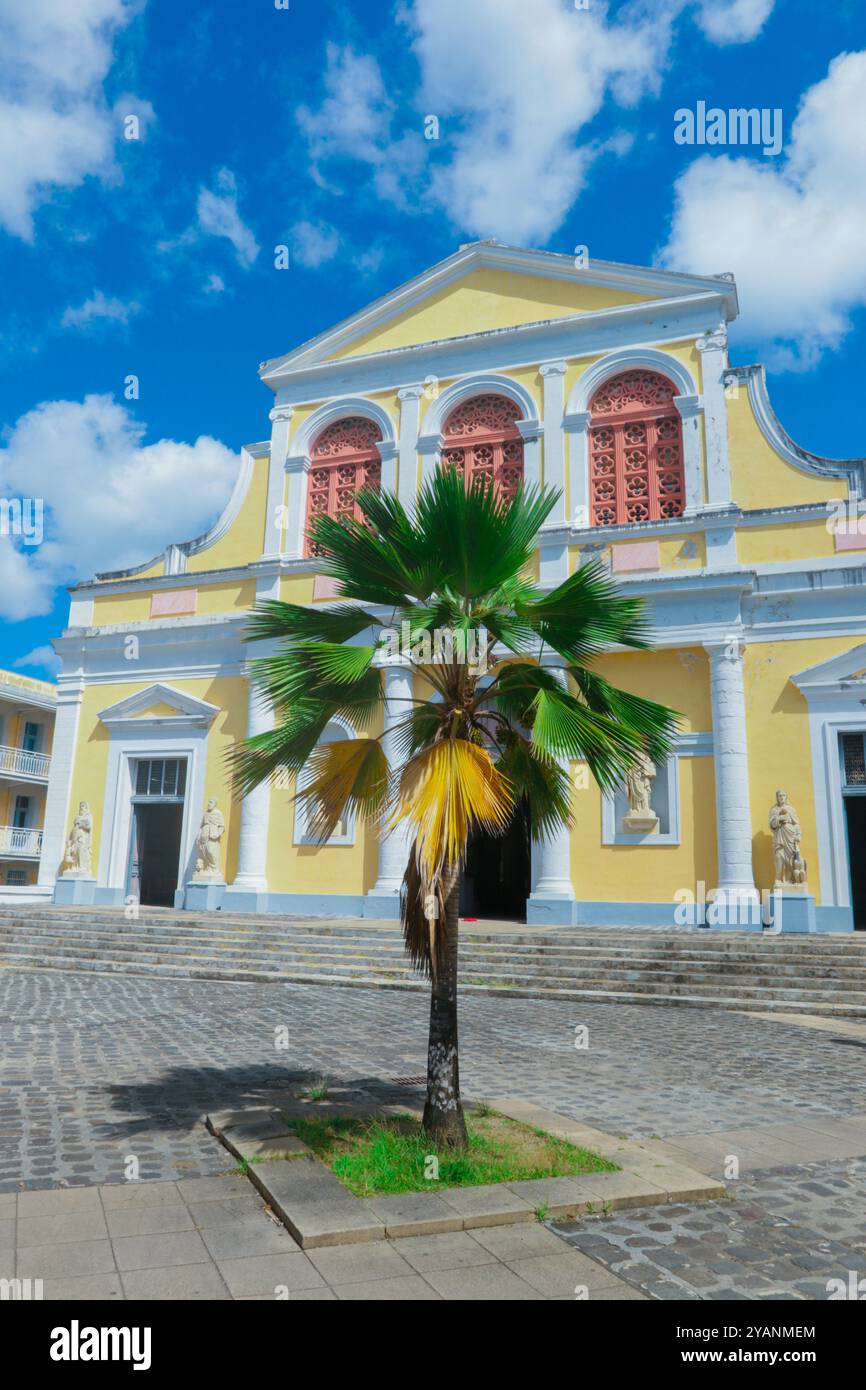 Colonial Yellow Building of the St Peter and Paul Cathedral under the ...