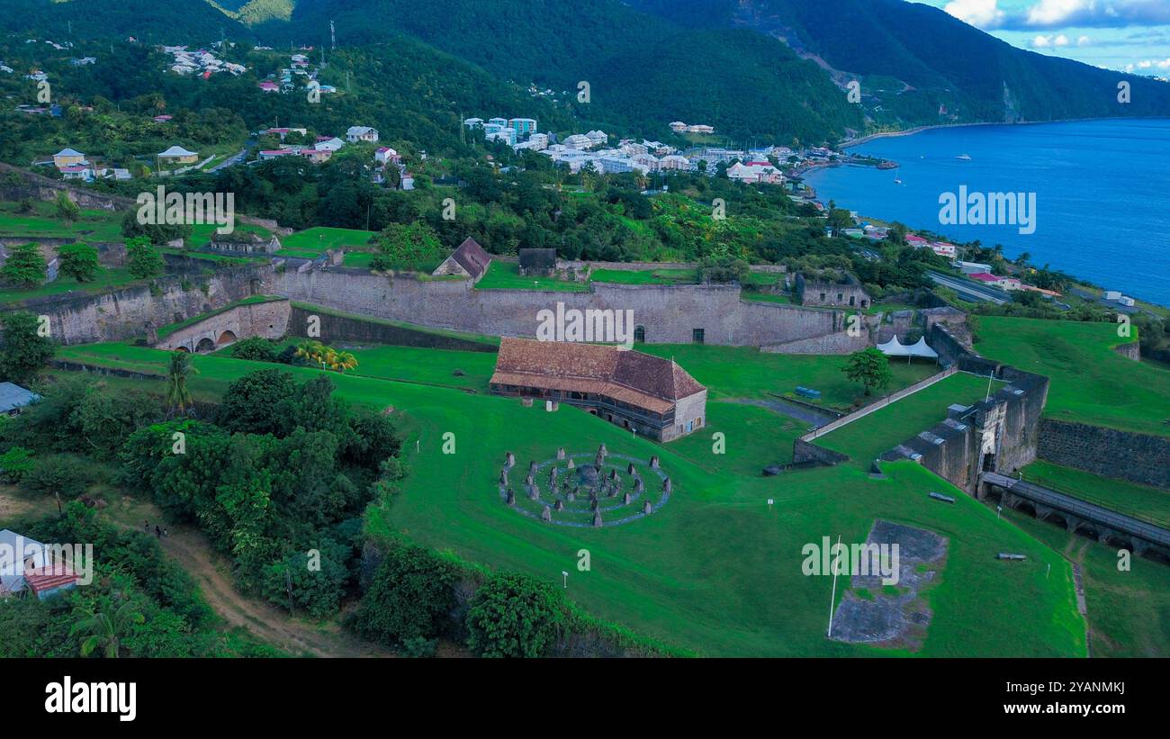 Aerial View to the Fort Delgres in Guadeloupe, Caribbean islands Stock ...