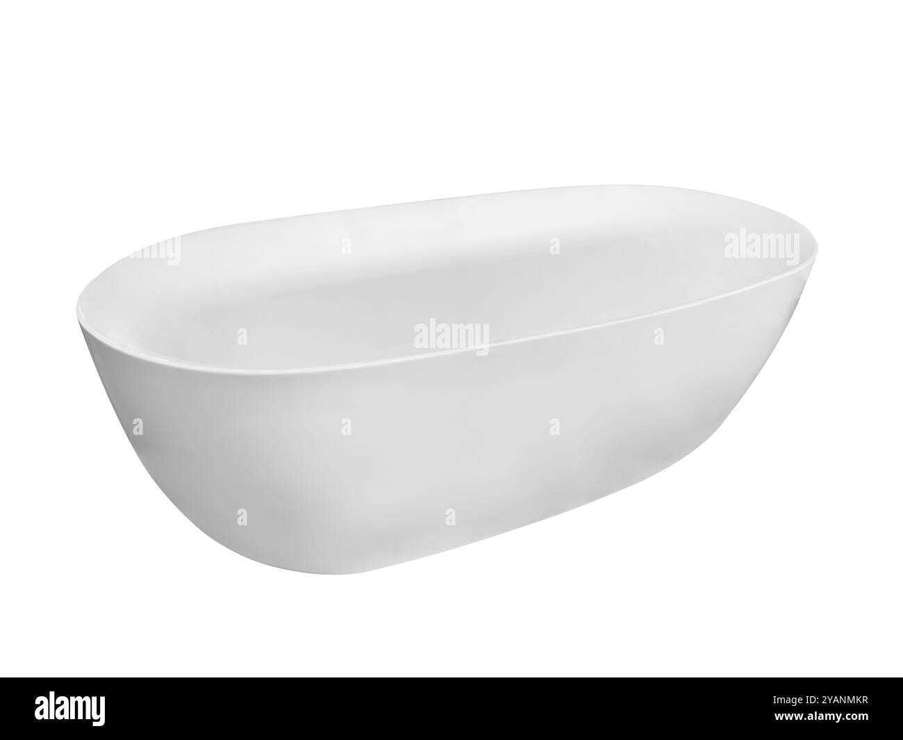 Bathtub isolated on white background. Empty ceramic bathtub isolated ...