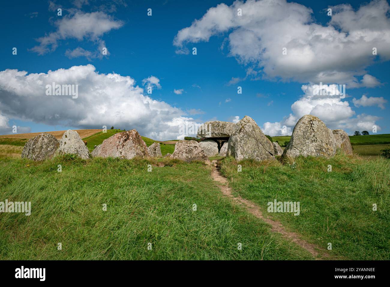 Poskaer Stenhus , the largest stone circle in denmark, this is in mols ...