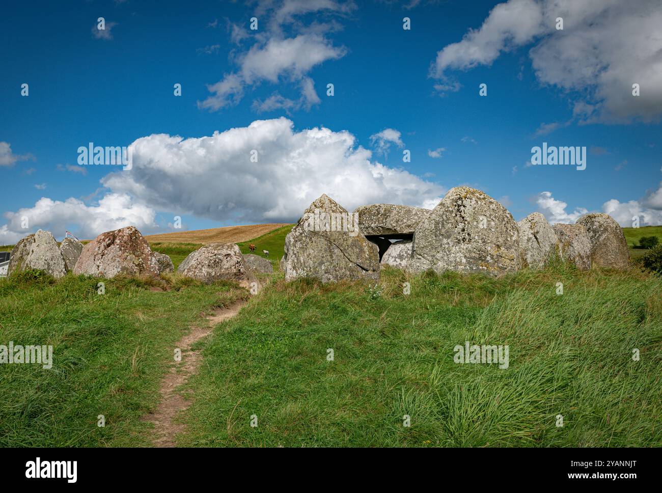 Poskaer Stenhus , the largest stone circle in denmark, this is in mols ...