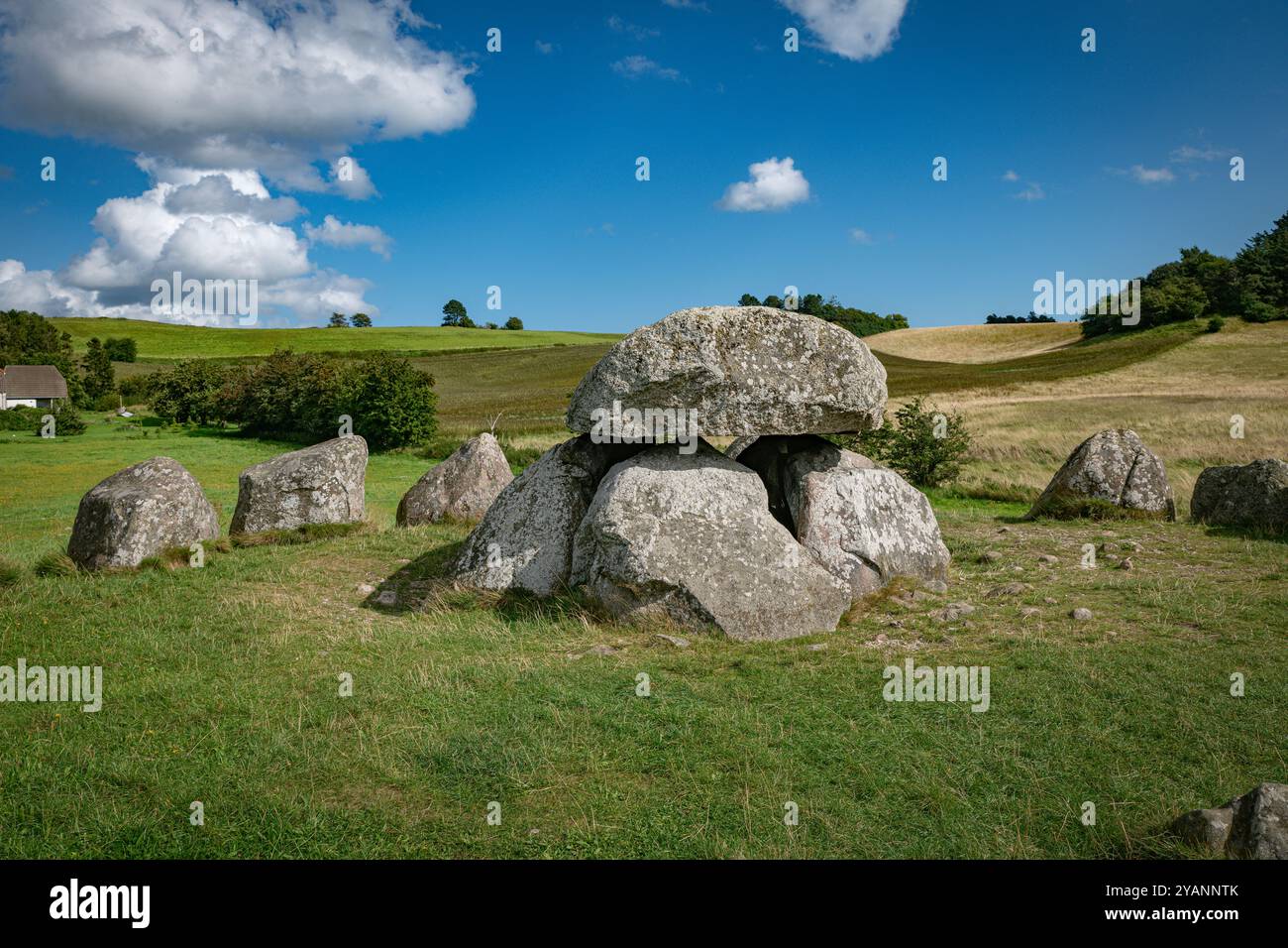 Poskaer Stenhus , the largest stone circle in denmark, this is in mols ...