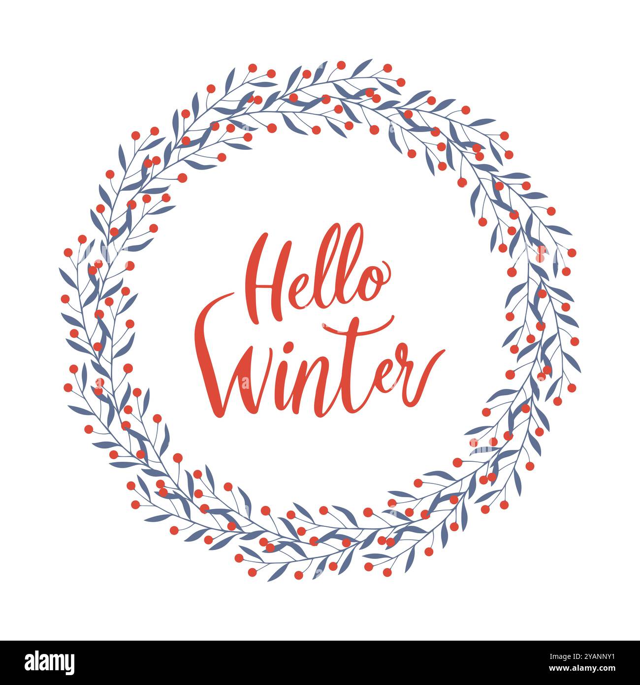 Hello december hand drawn calligraphy Stock Vector Images - Alamy