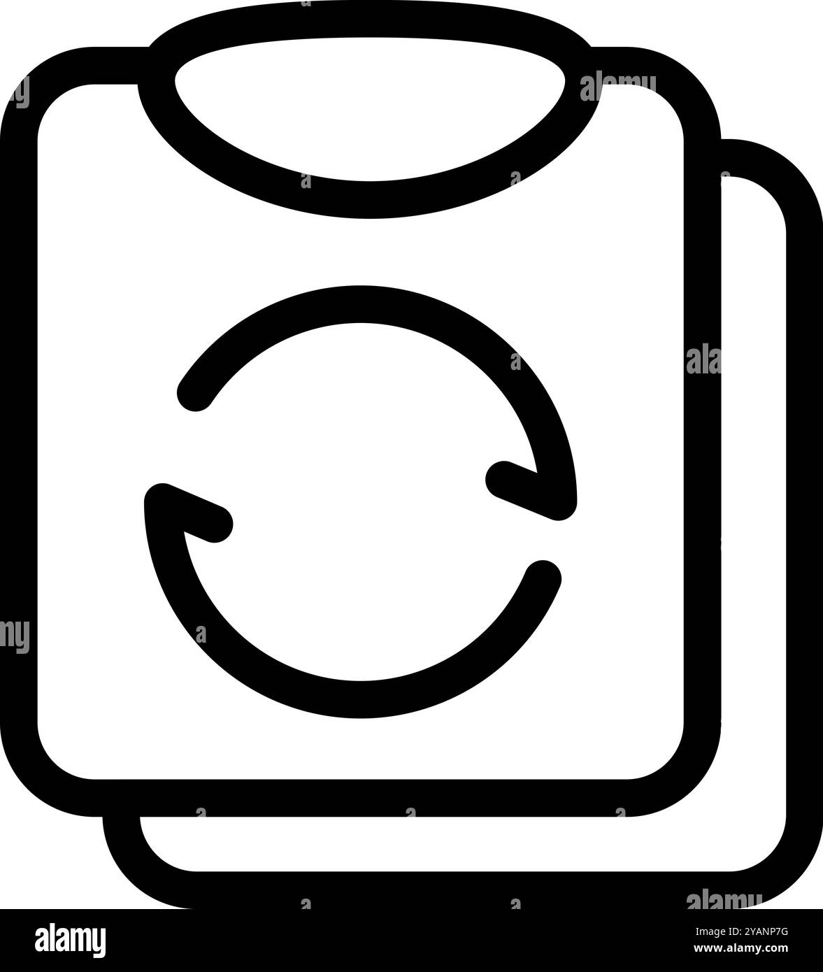 Simple icon of stacked shirts with a recycling symbol, promoting eco ...