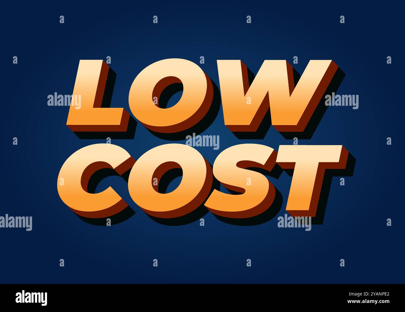 Low cost. Text effect design in 3D style for promotional ads Stock ...