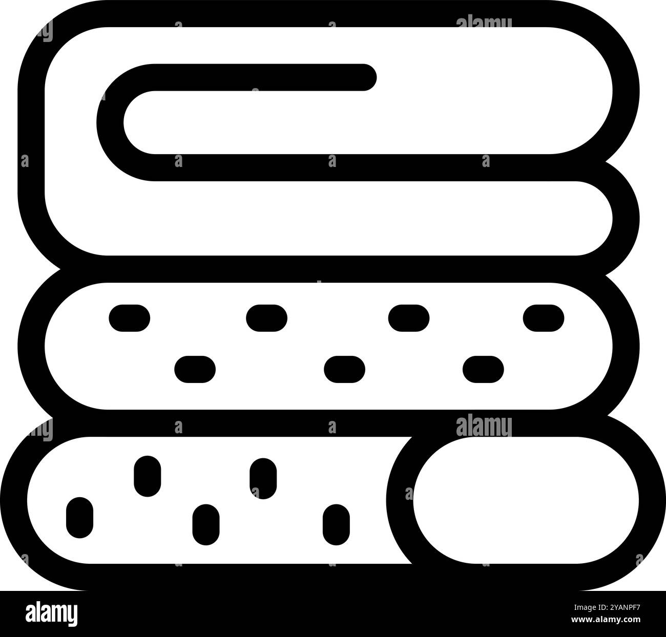 Orthopedic mattress layers showing its comfortable structure, a concept ...