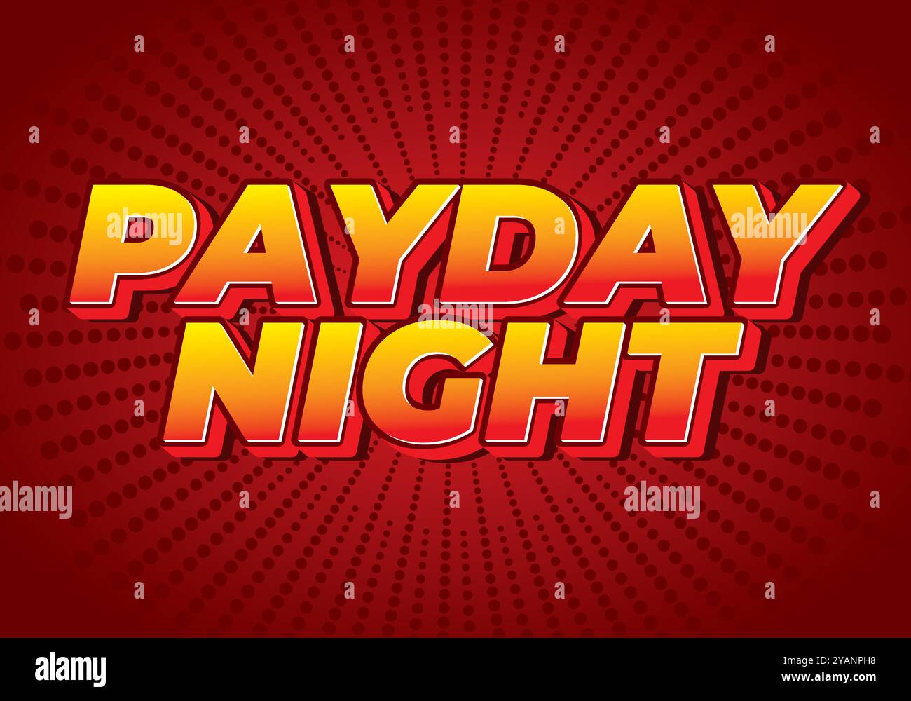 Payday night. Text effect design for print or digital ads Stock Vector ...