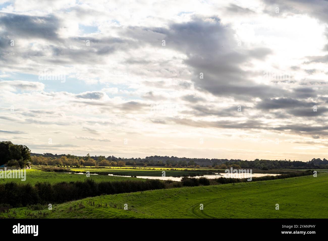 The River Severn and Atlantic saltmarsh at WWT Slimbridge Stock Photo ...