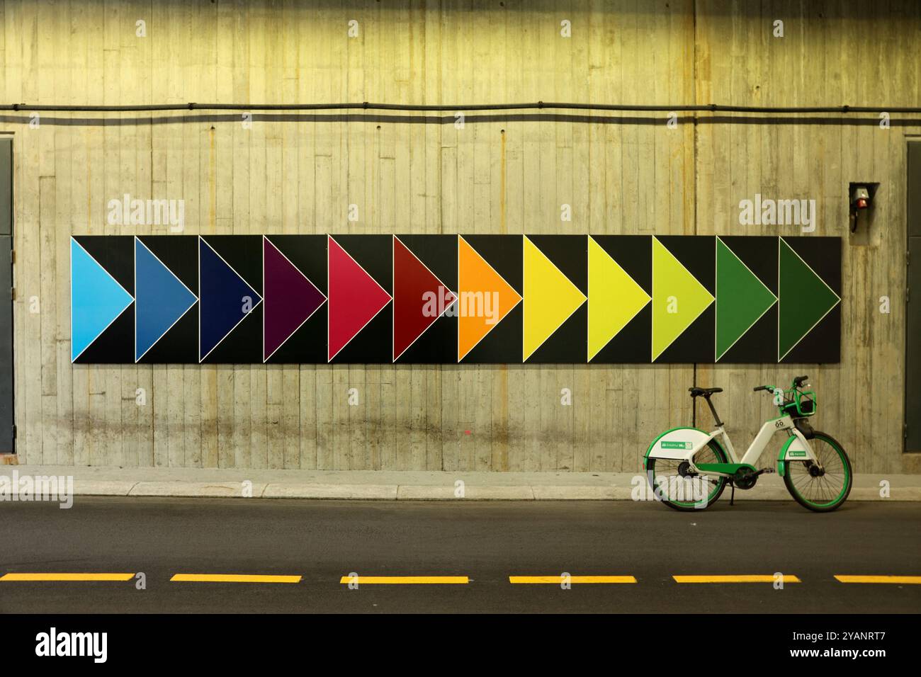 Bergen city bike in the 3km long Fyllingsdalen bike tunnel, Bergen ...