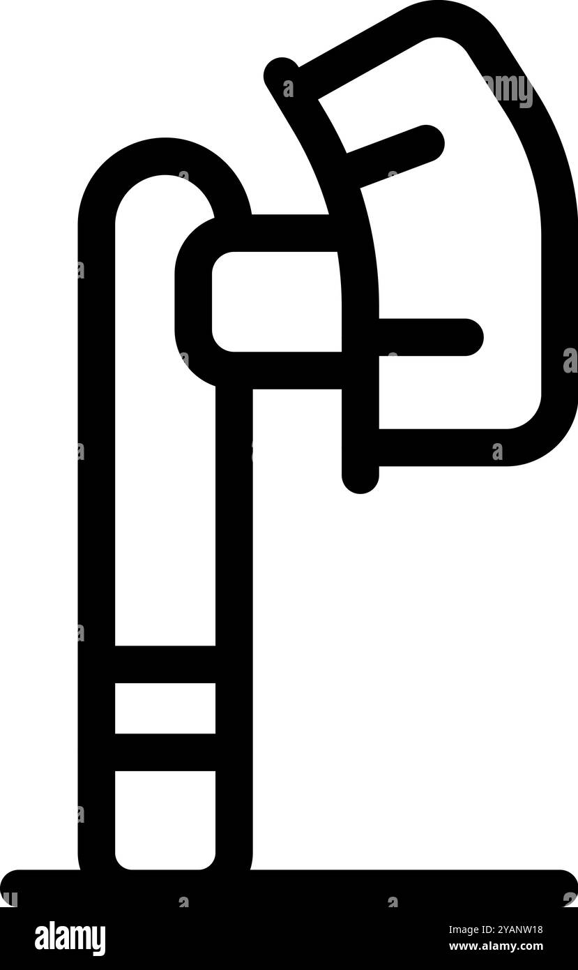 Electric street lighting pole providing illumination icon vector ...