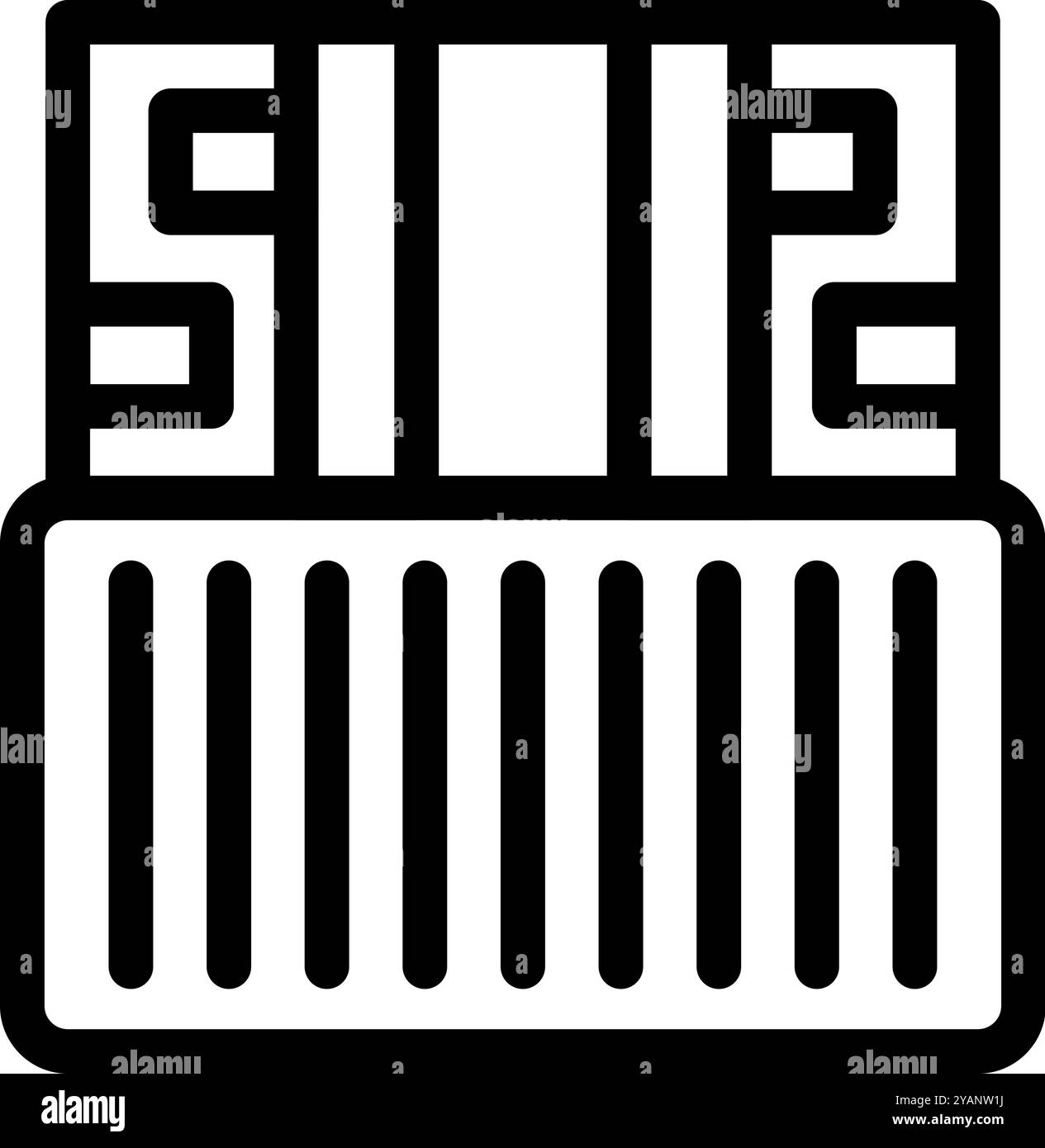 Sim card being inserted into sim card reader, simple black and white ...