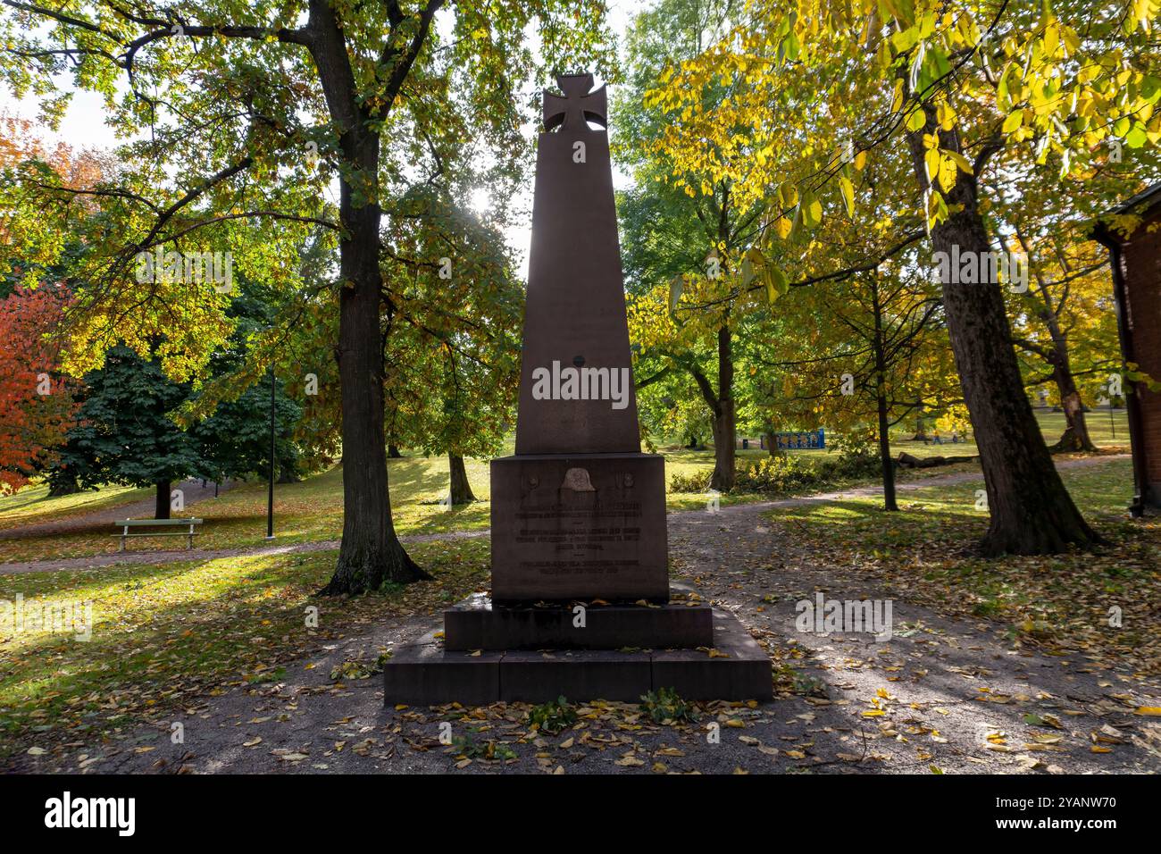Memorial to the men lost in the sinking of the SS Habsburg in 1918, in Helsinki, Finland Stock ...